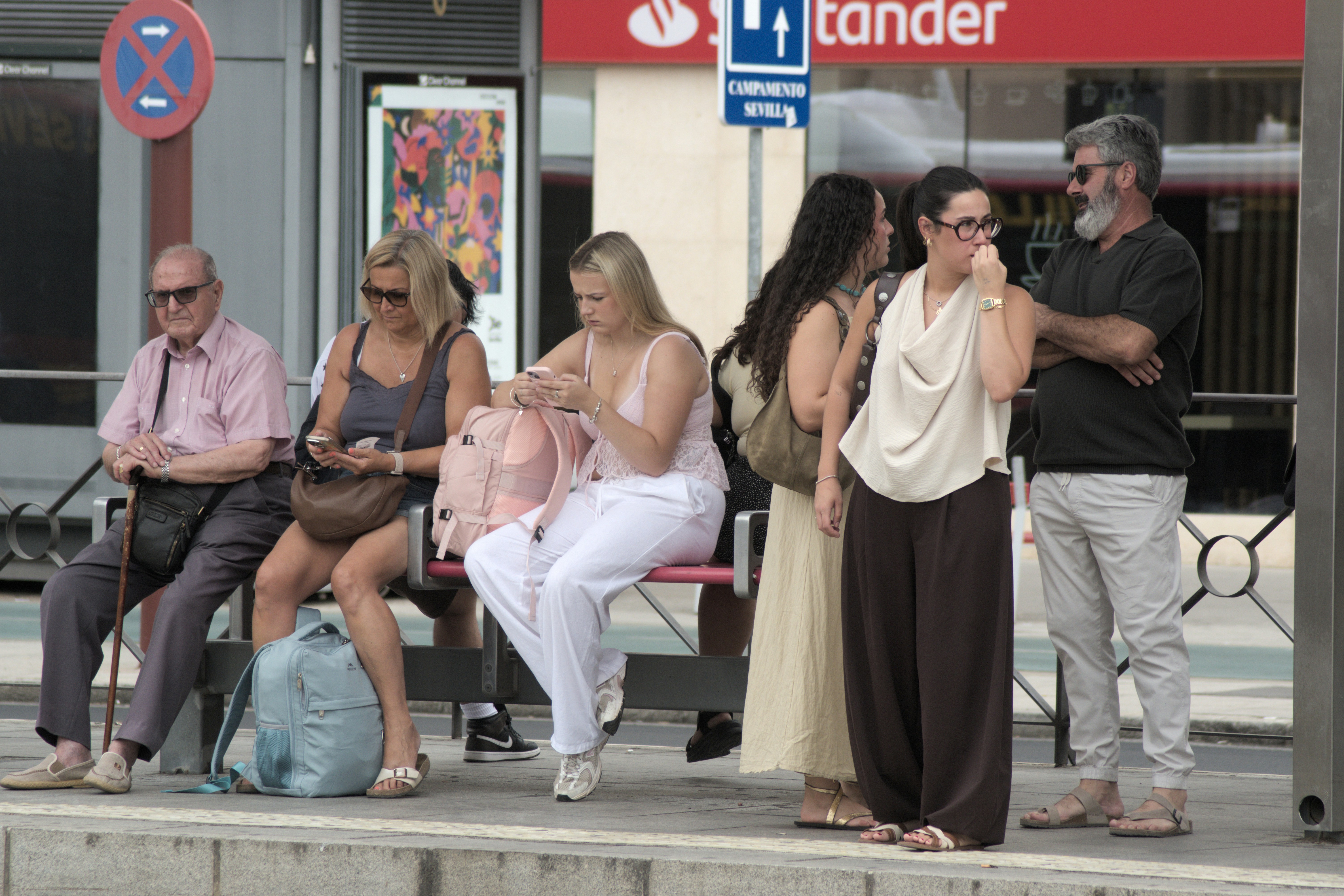 City Bench: A Quiet Morning Pause Outside the Bank