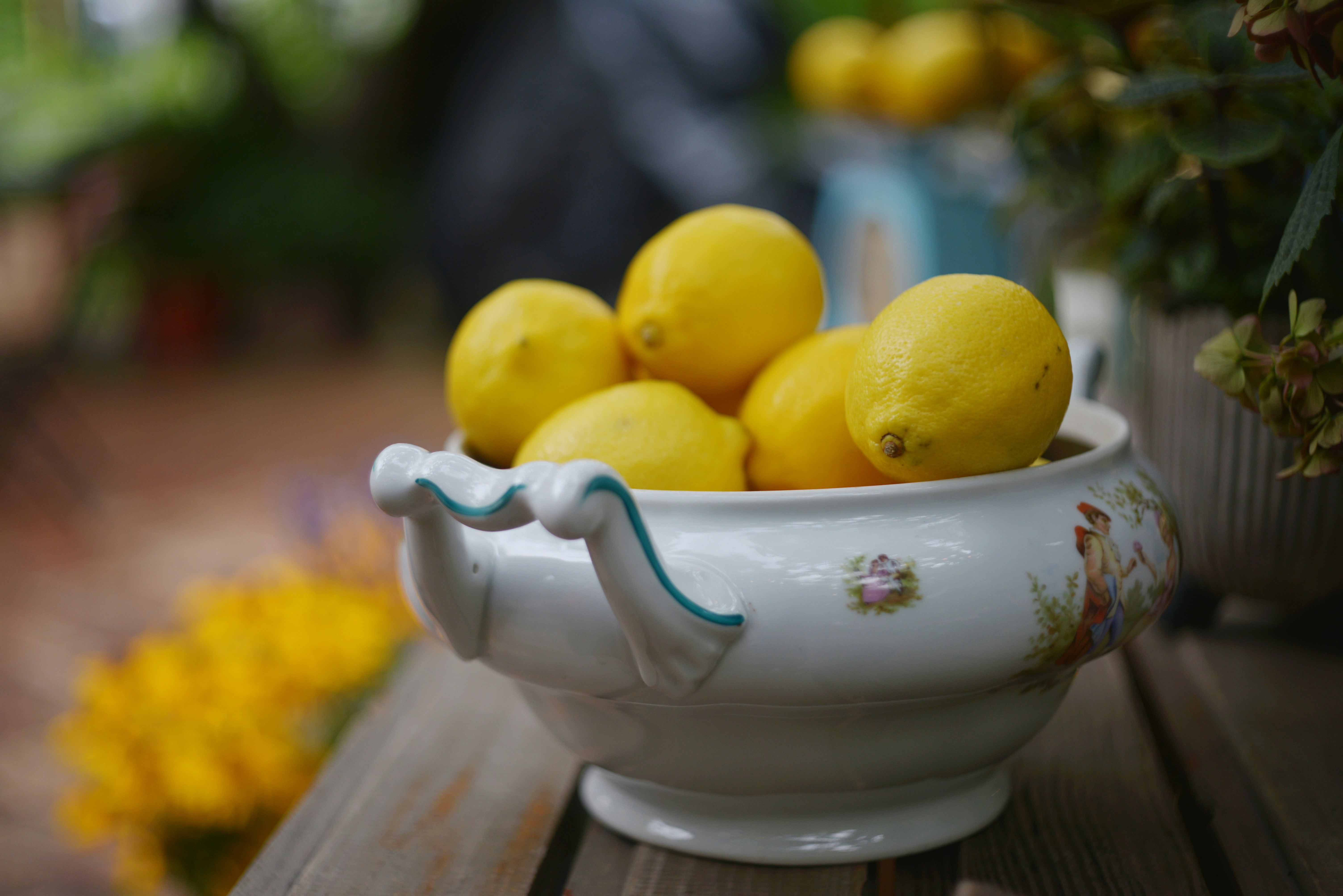 Yellow Harvest in a Porcelain Bowl