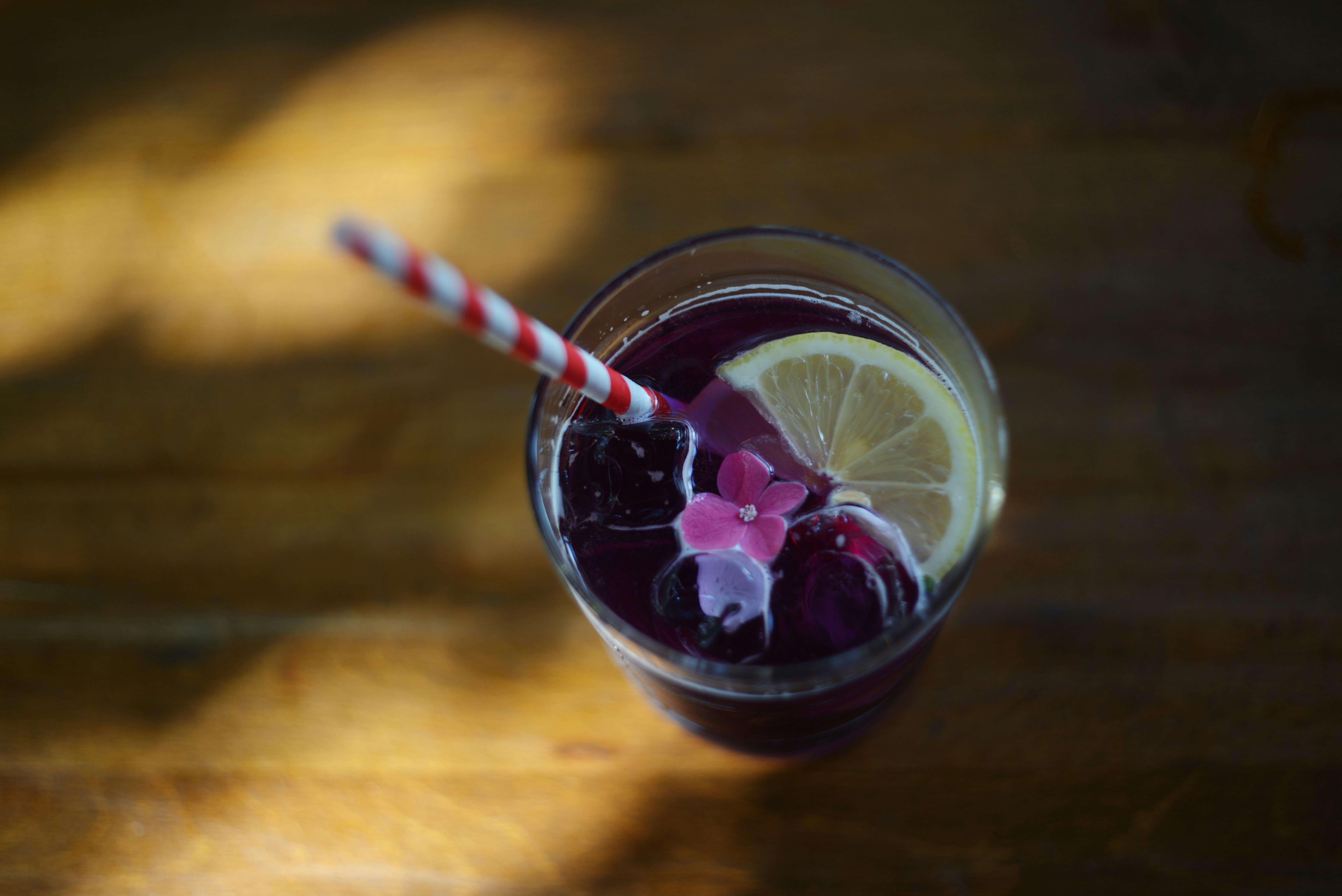Sunlit Red Berry Cooler with Lemon Slice