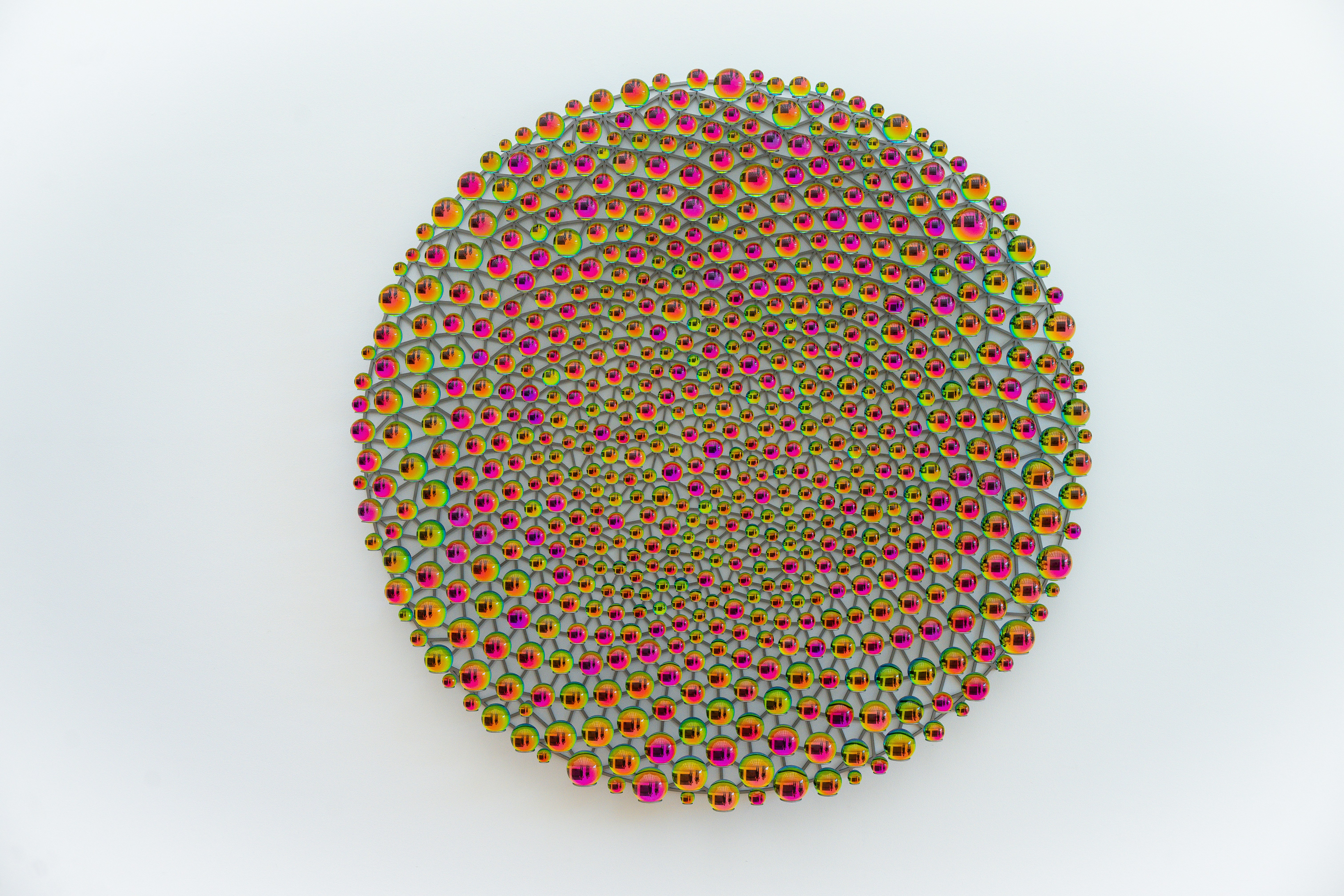 Symmetrical Mandala of Tiny Colorful Dots