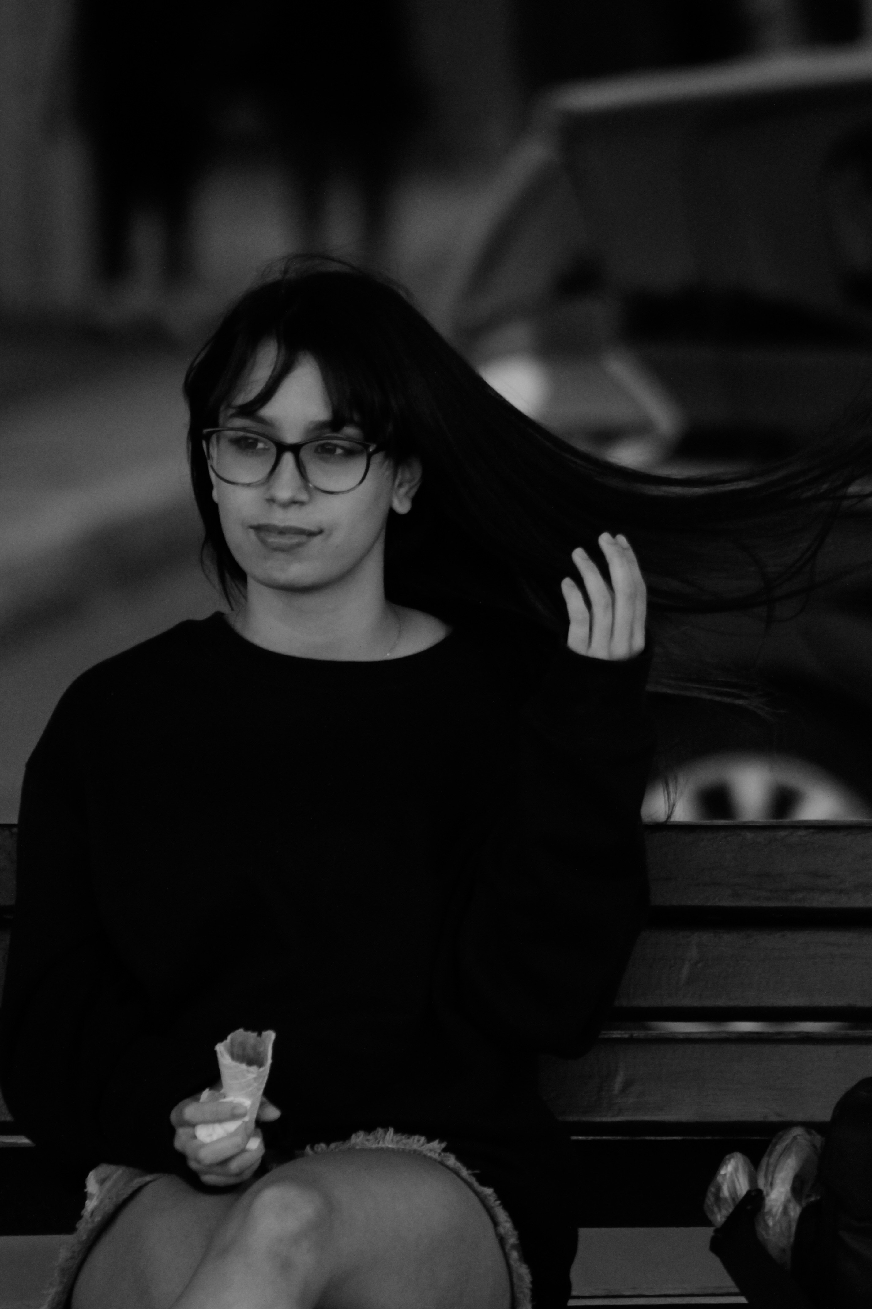 Glide of a Quiet Moment: A Portrait on the Park Bench