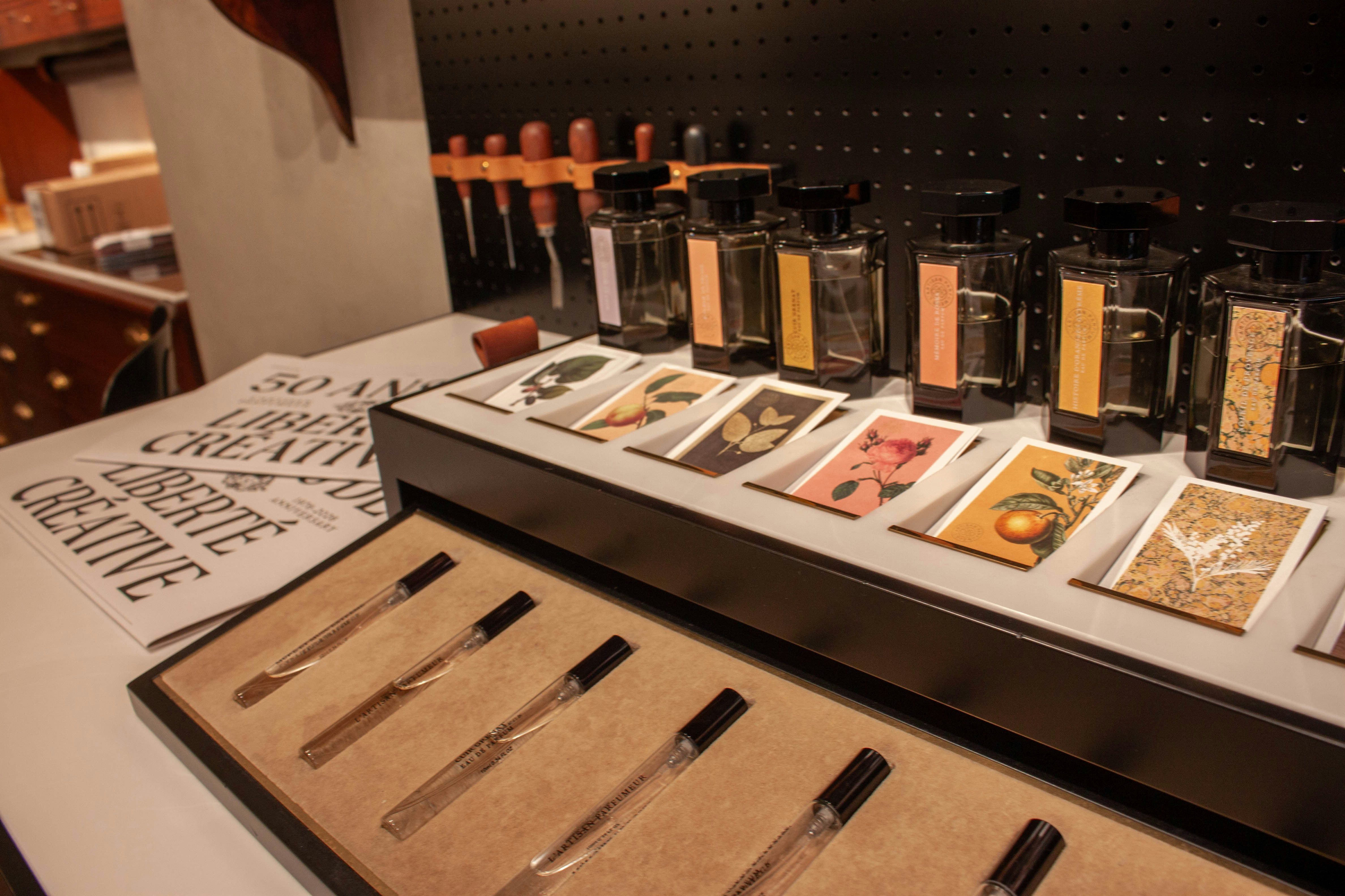 Palette of Spices and Cards: A Shelf of Flavor and Color