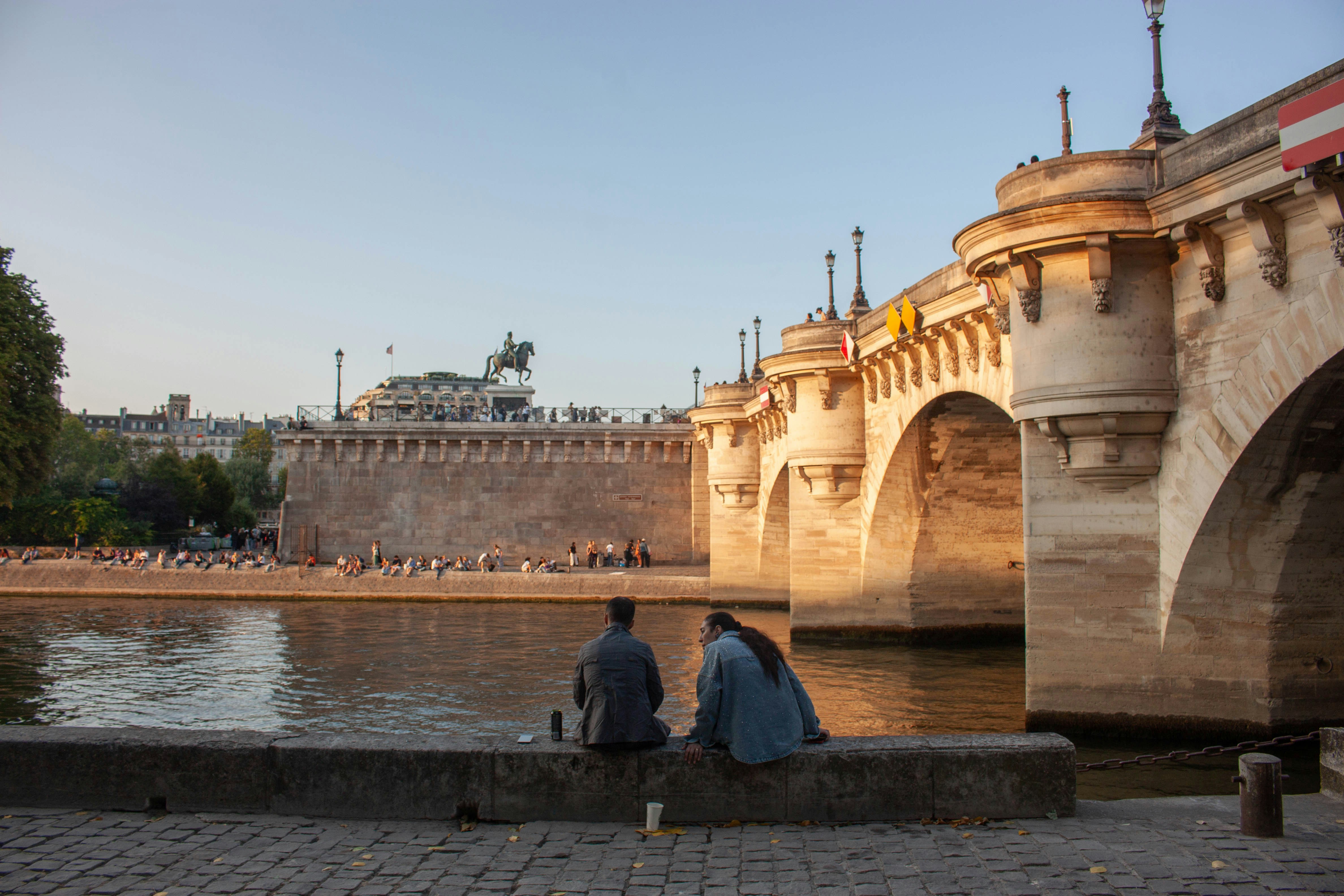 Evening by the Pont Neuf: Lovers at the Seine’s Edge