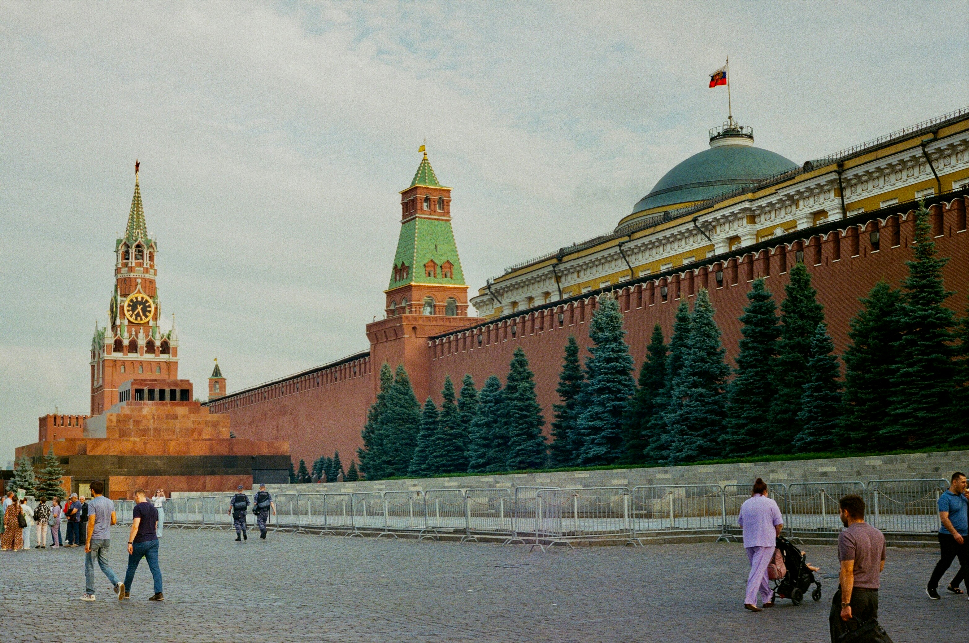 Coppersfield at the Kremlin Wall: A Quiet Square by the Sprawling Red Fortifications