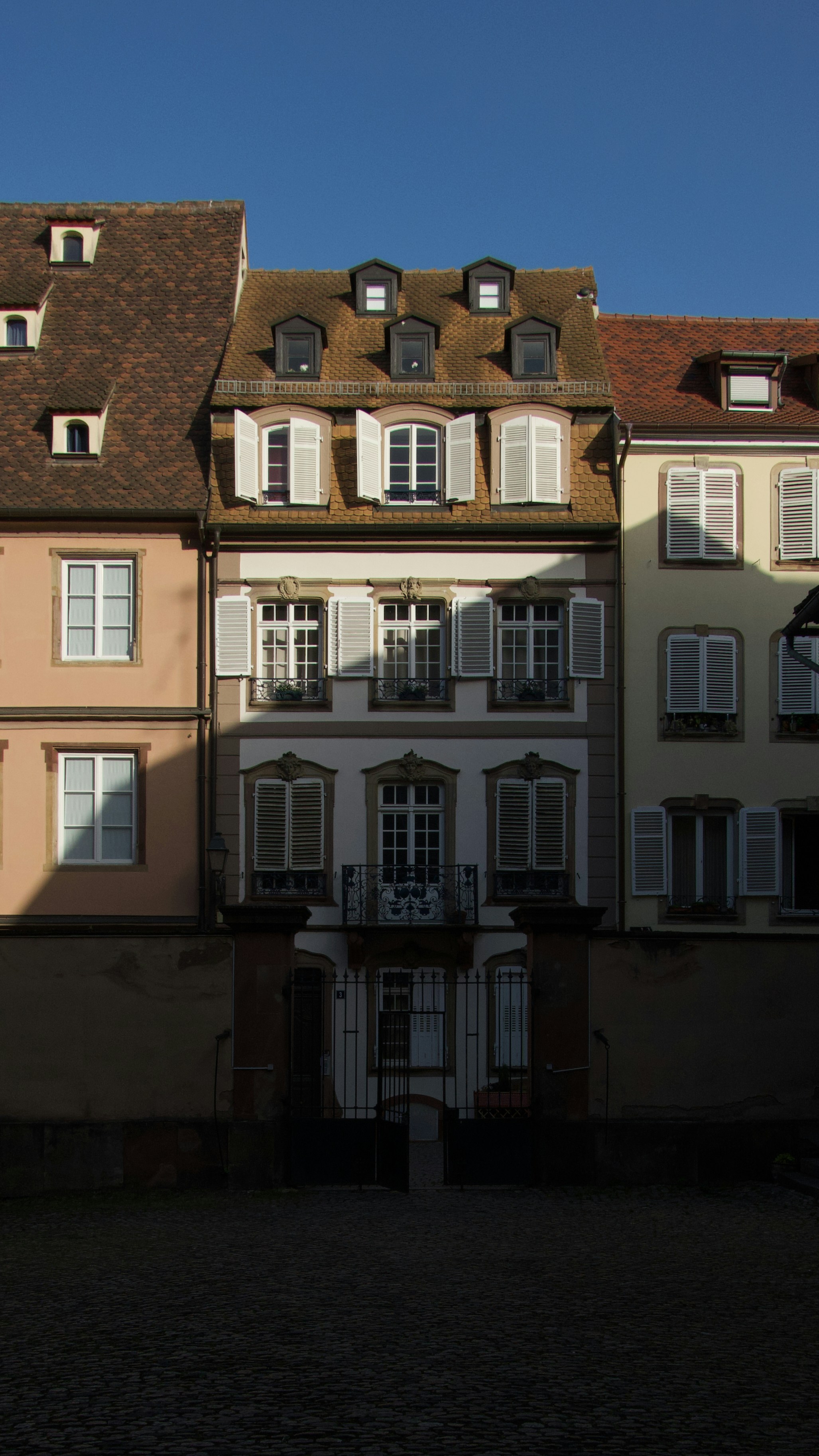 Sunlit Facade in the Evening Shade