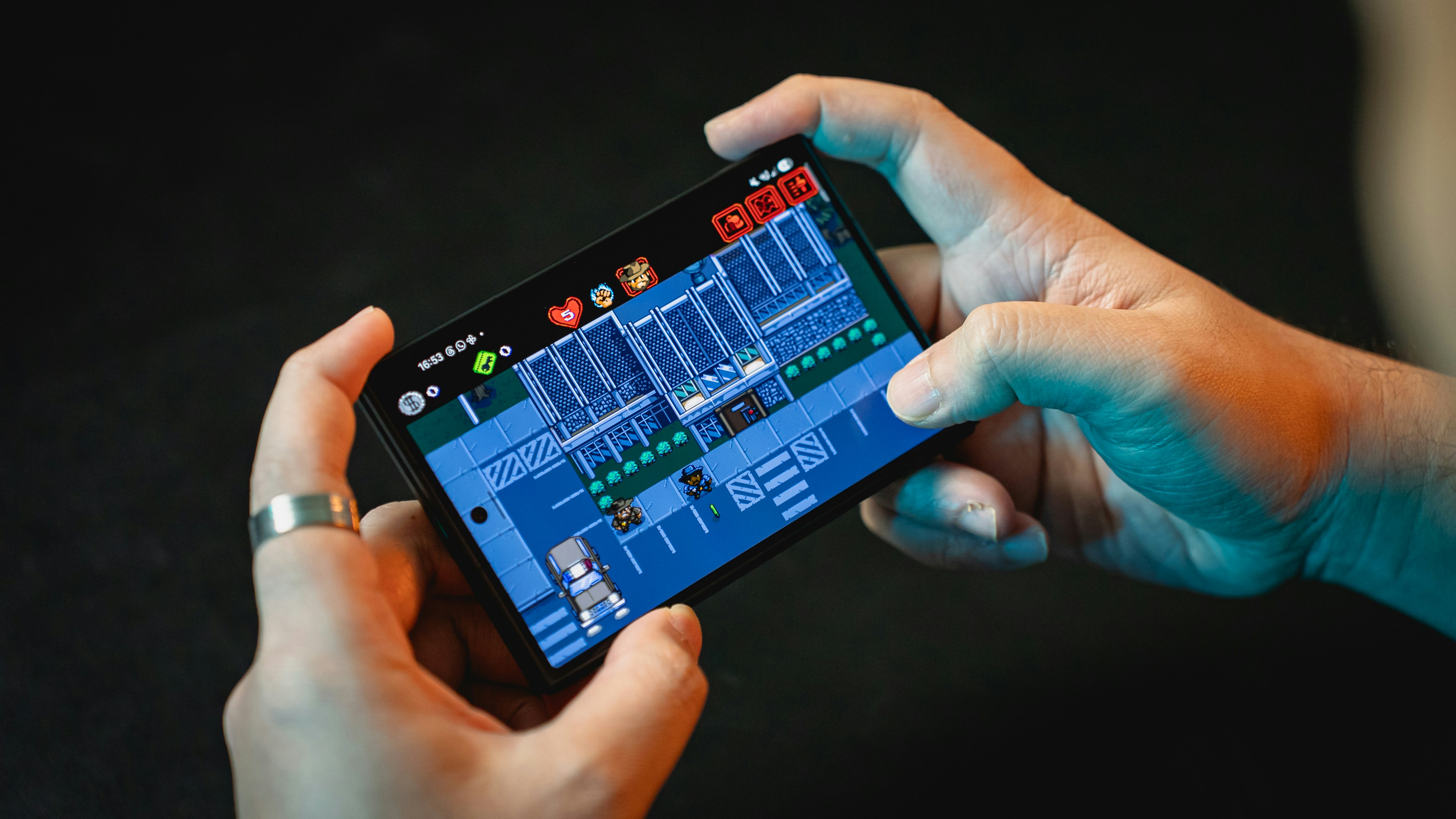Pocket Arcade: Hands Grasping a Smartphone Run-Through