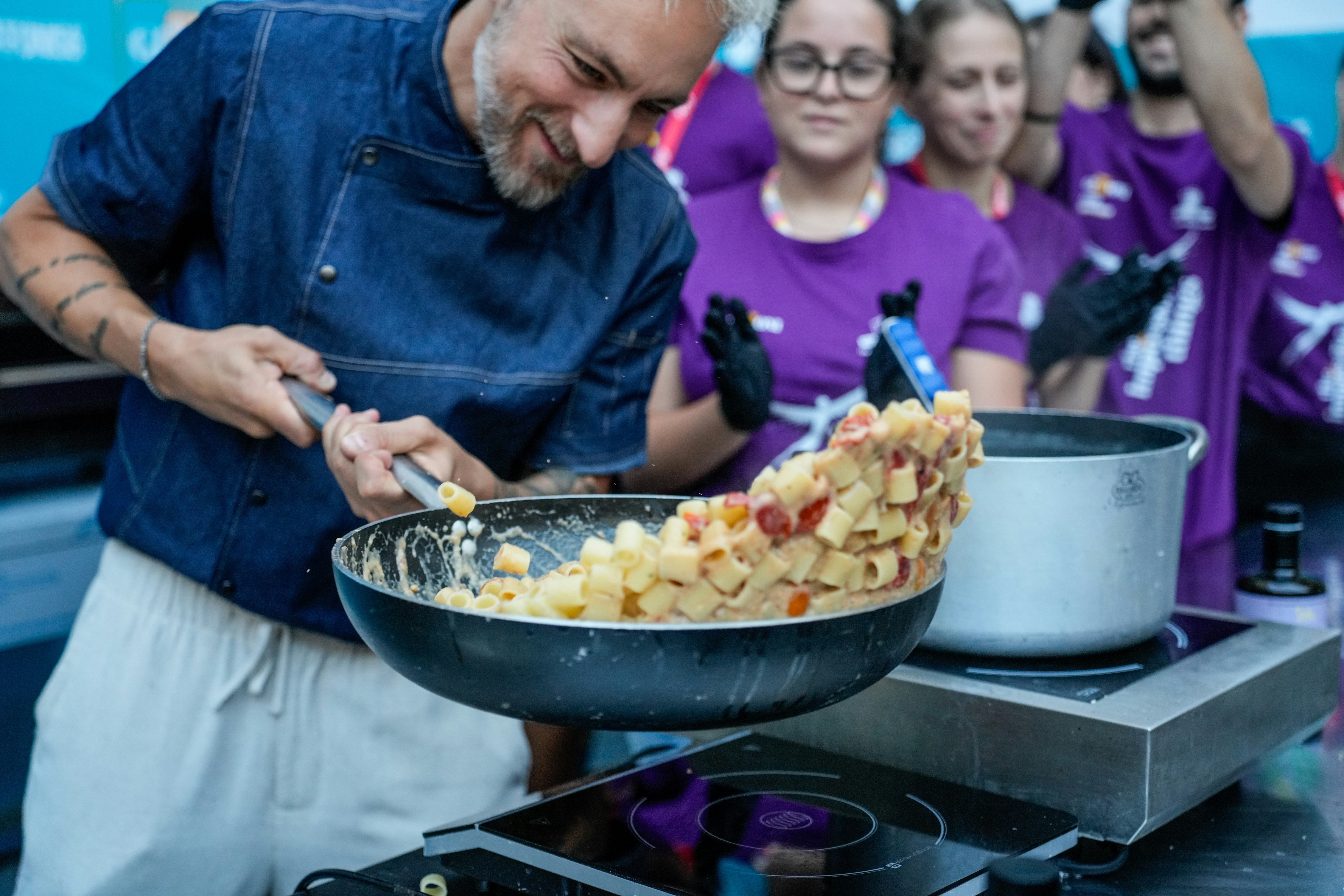 Chef's Stir: A Pan-Toss of Fruited Pasta in Action