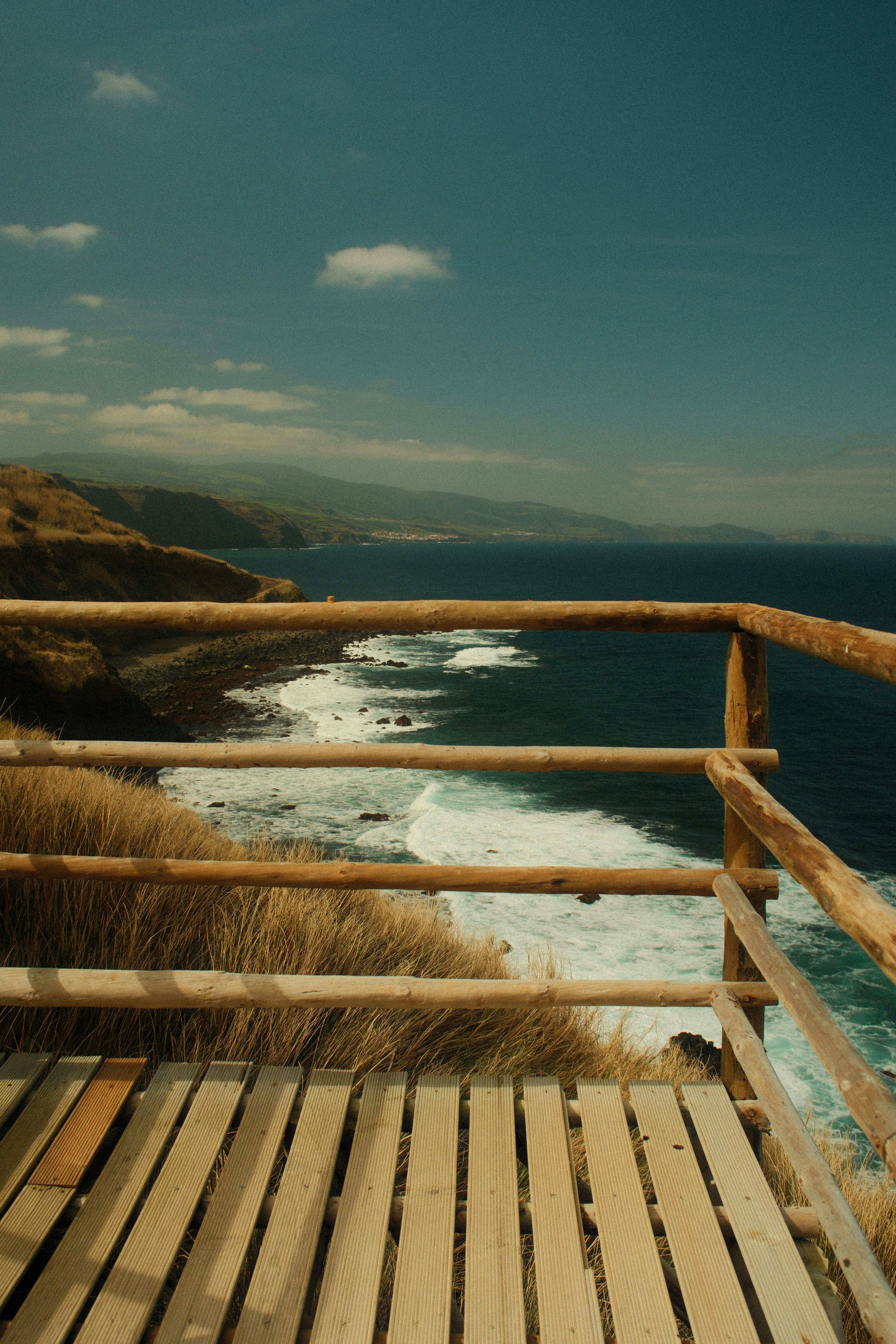 Clifftop Boardwalk Looking Out to Sea