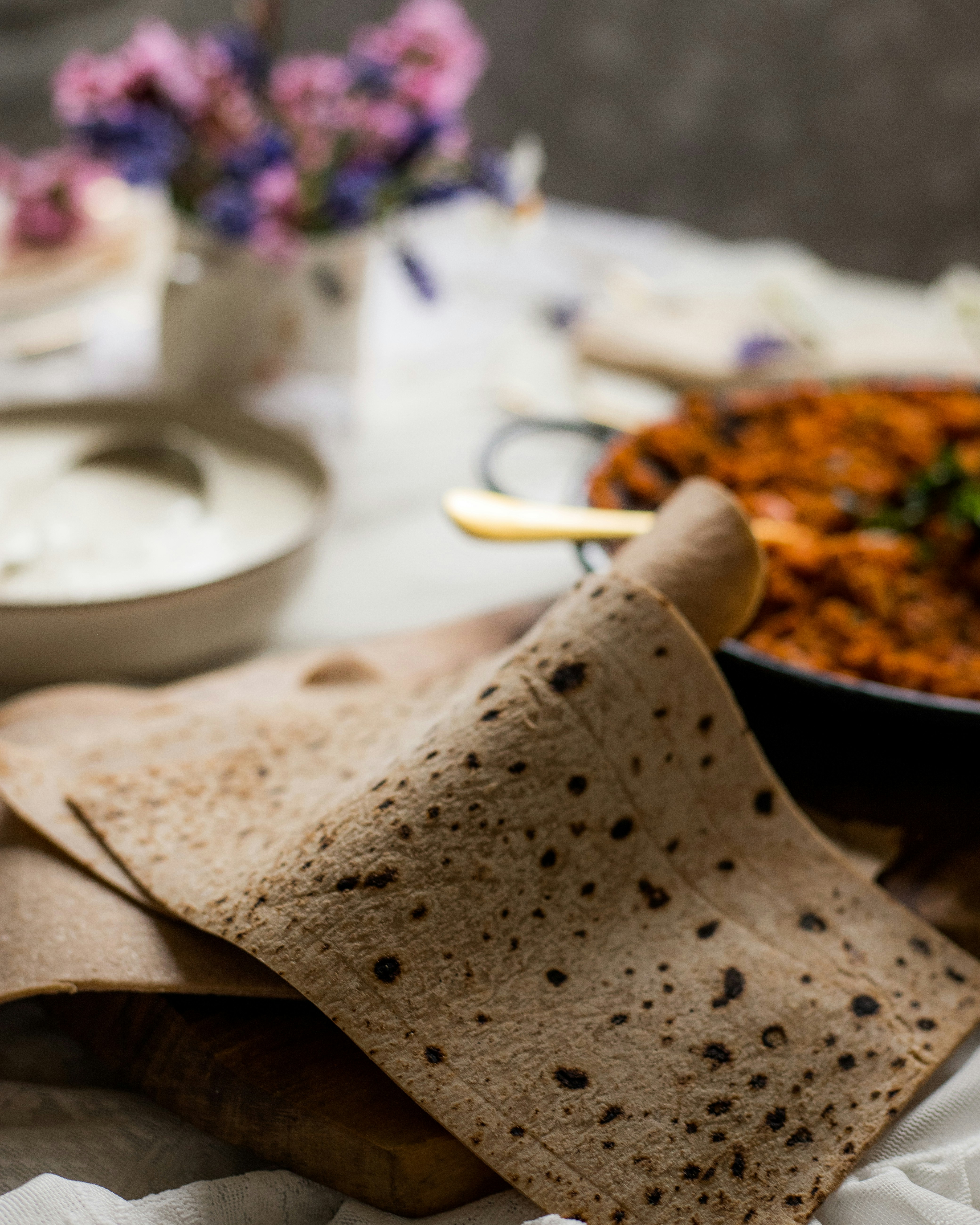 Charred Lefse and Spice in a Fragrant Table Scene