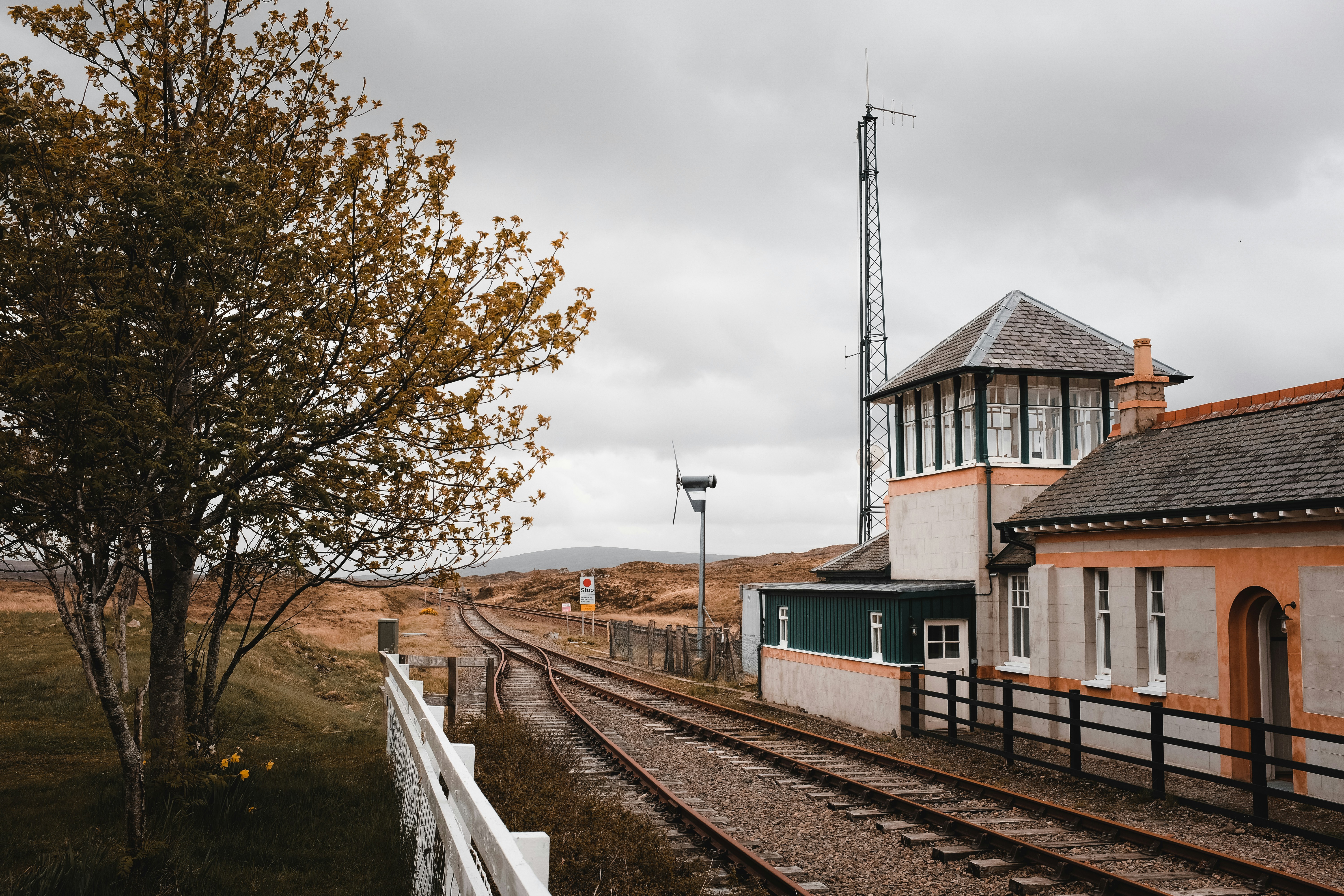 Railway Signal Post at a Distant Horizon