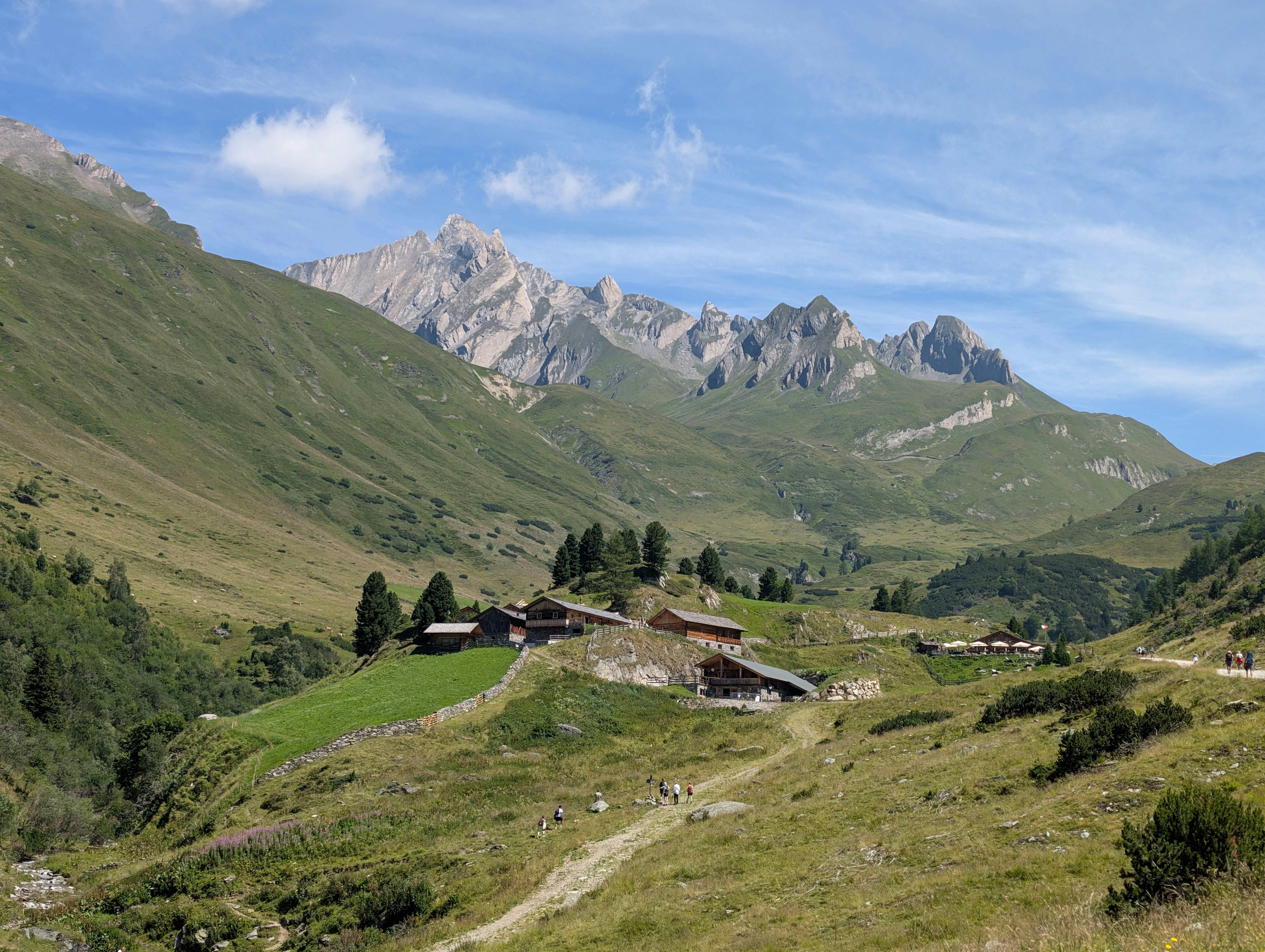 Mountain Hamlet Under a Blue Dome