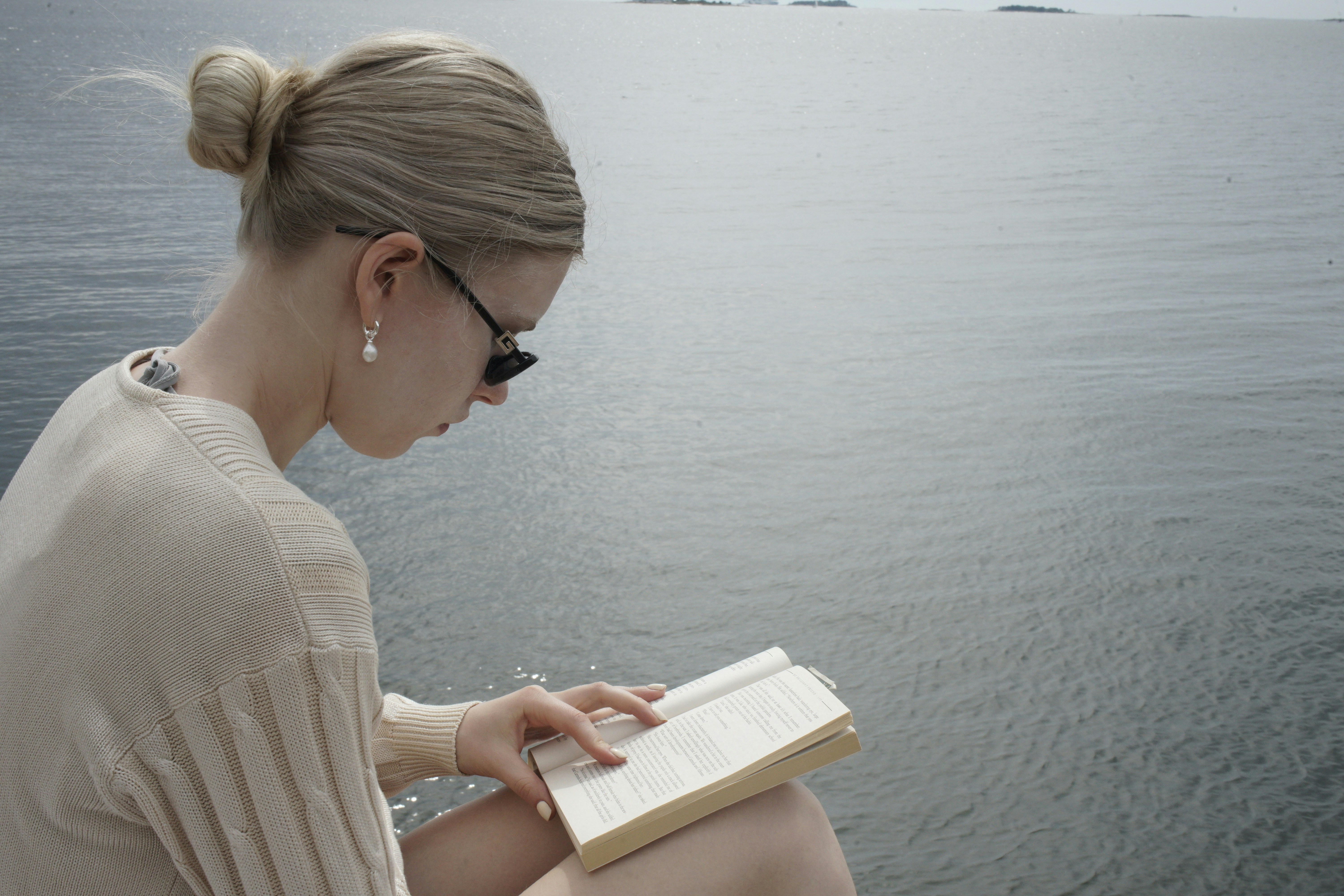 Reading by the Quiet Shore