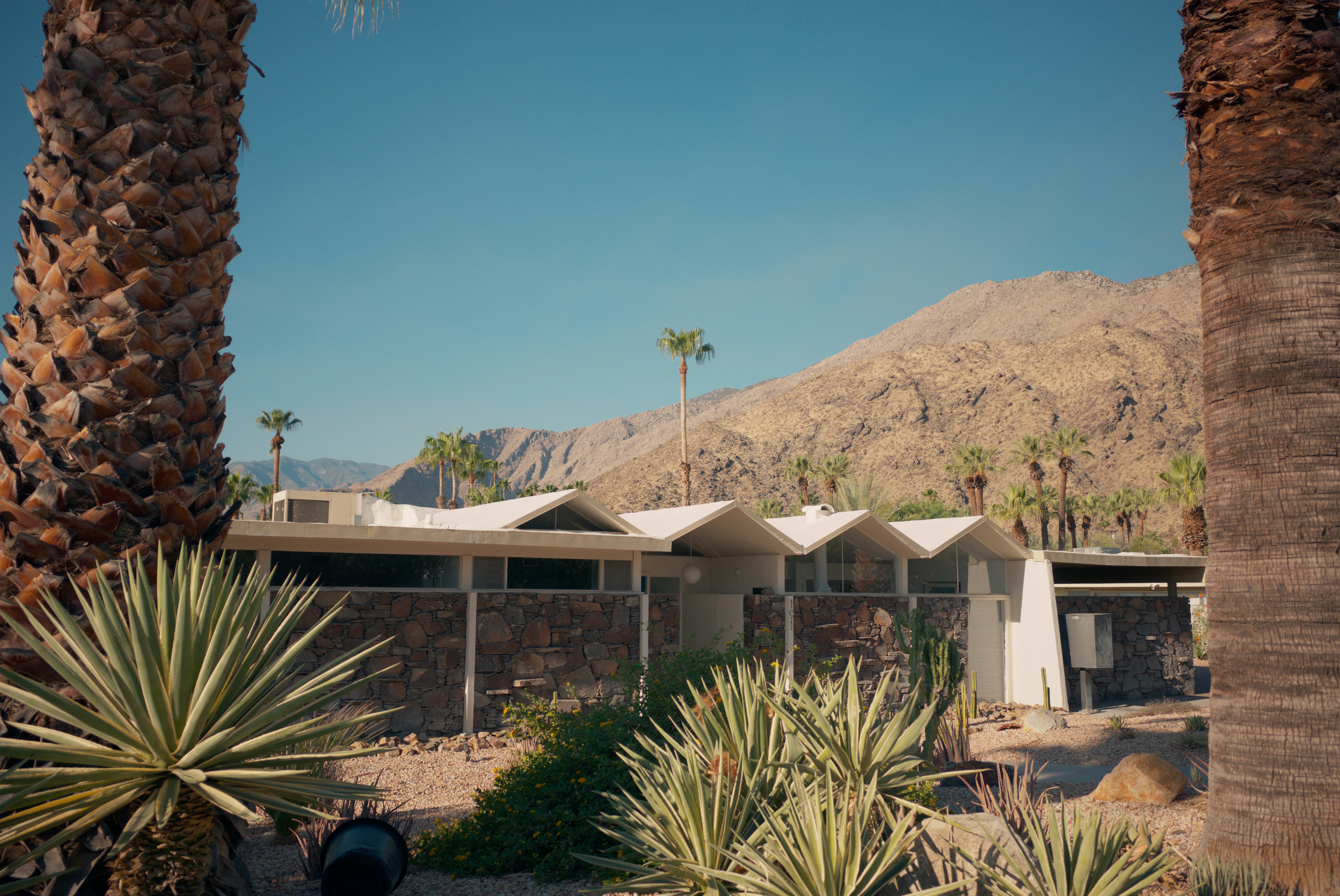 Desert Modern: Low-slung Retreat Amid Palms and Peak