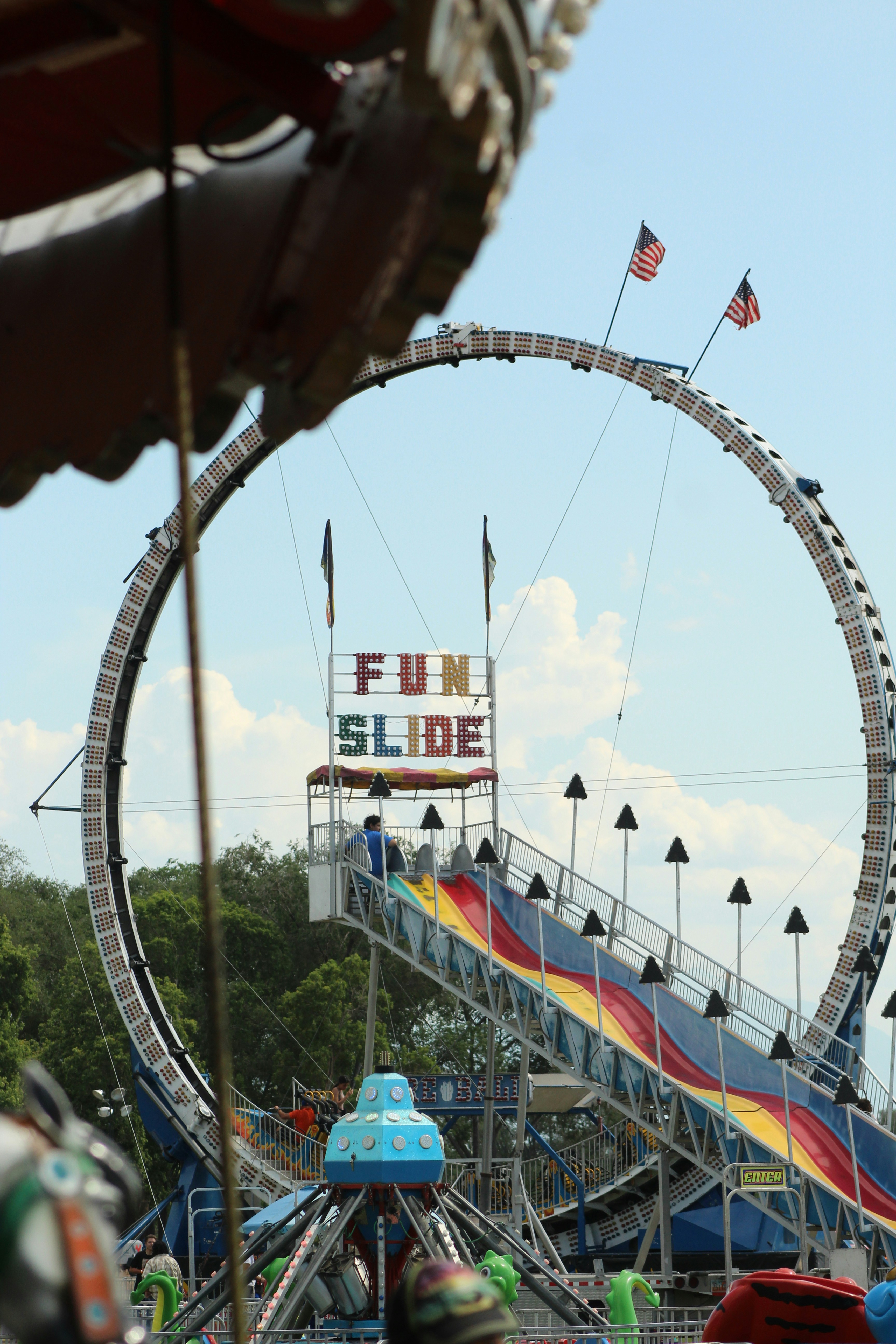 Circular Ride: The Fun Slide Arch Framing the Colorful Descent