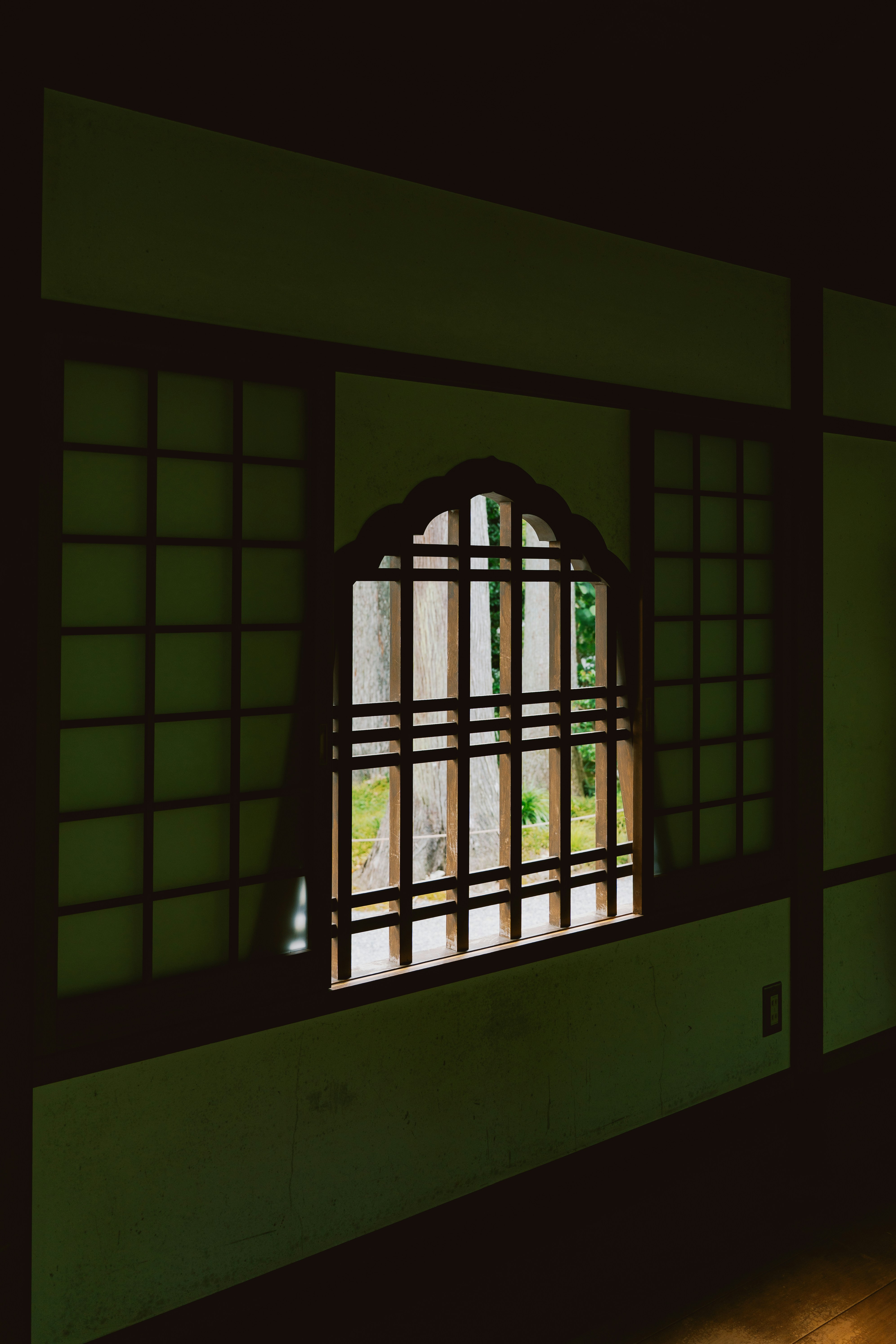 Balustrade Window: Framed Light Through Lattice