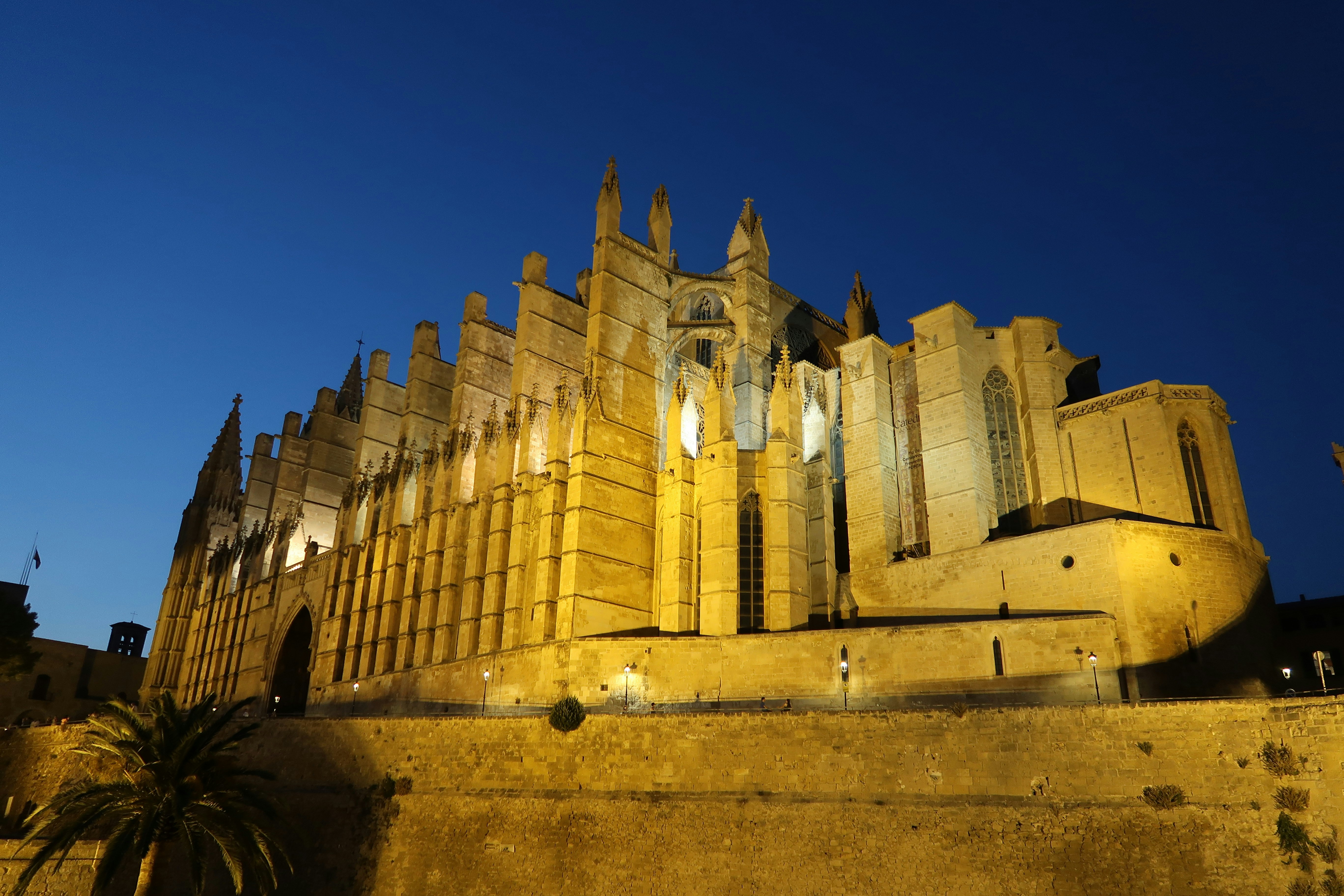 Golden Fortress Under Night Sky