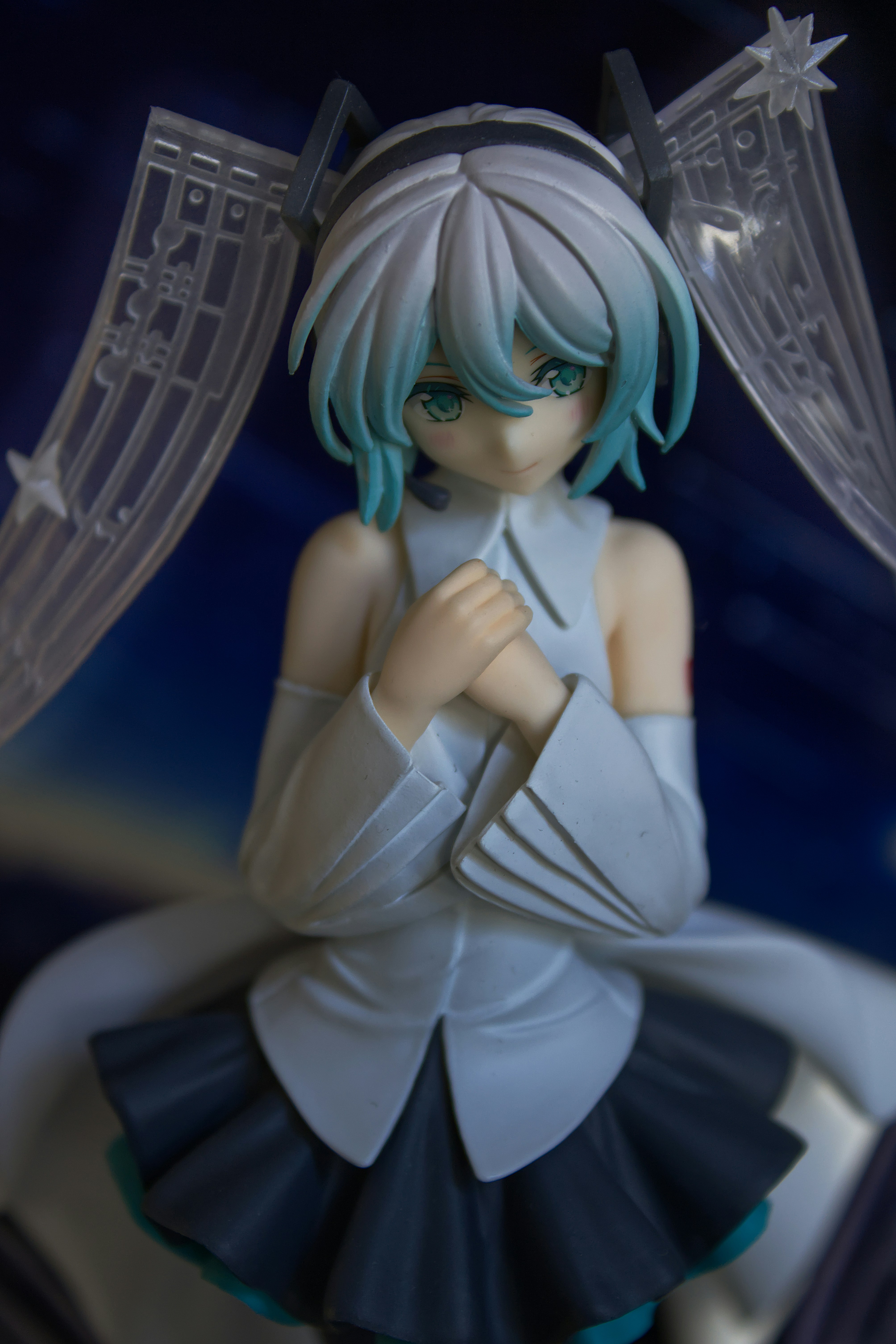 Silent Gaze: A cherubic figure in a moonlit pose