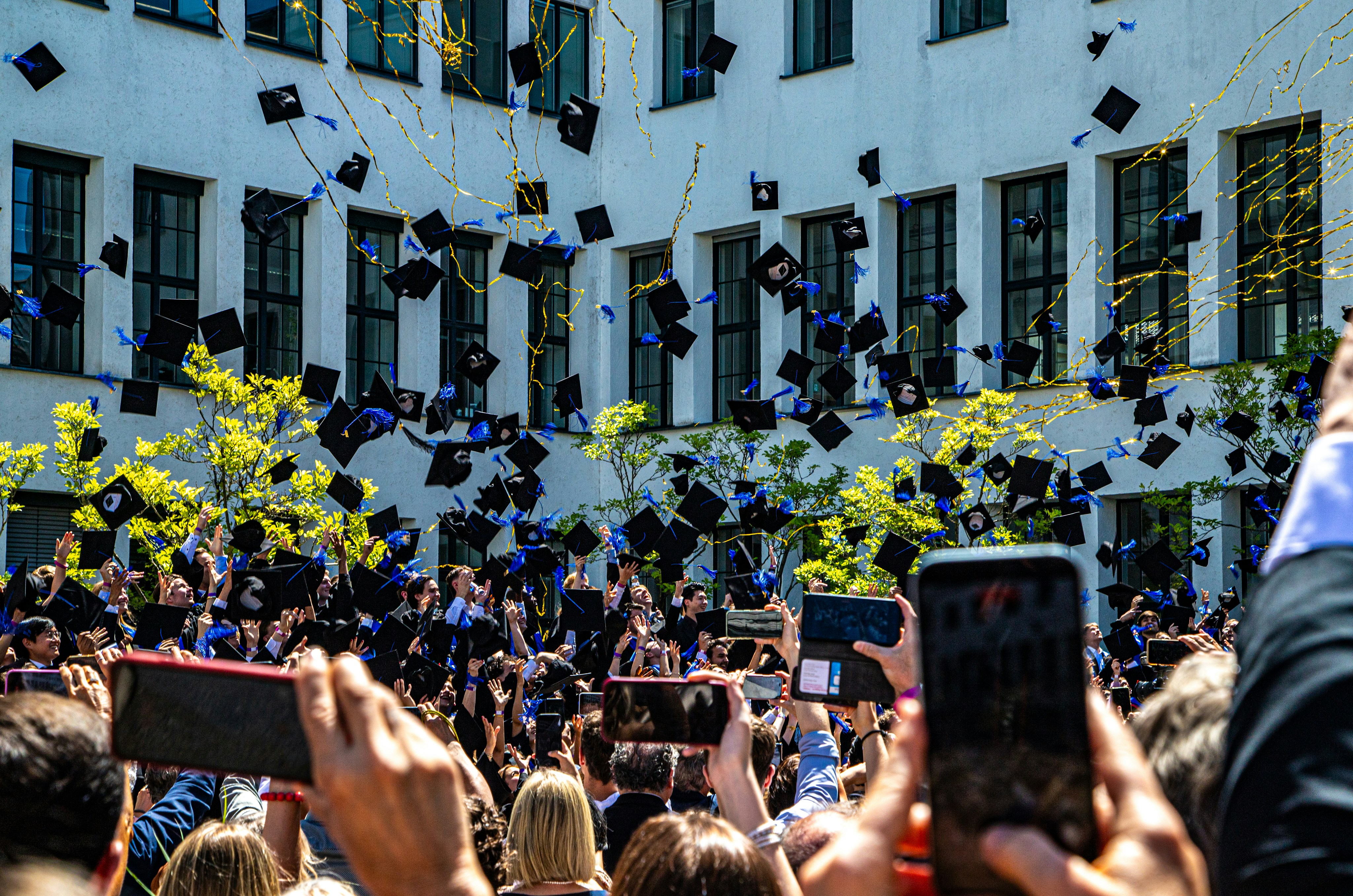 Caps in the Air: Graduation Night Crowd Sparks a Sky of Confetti