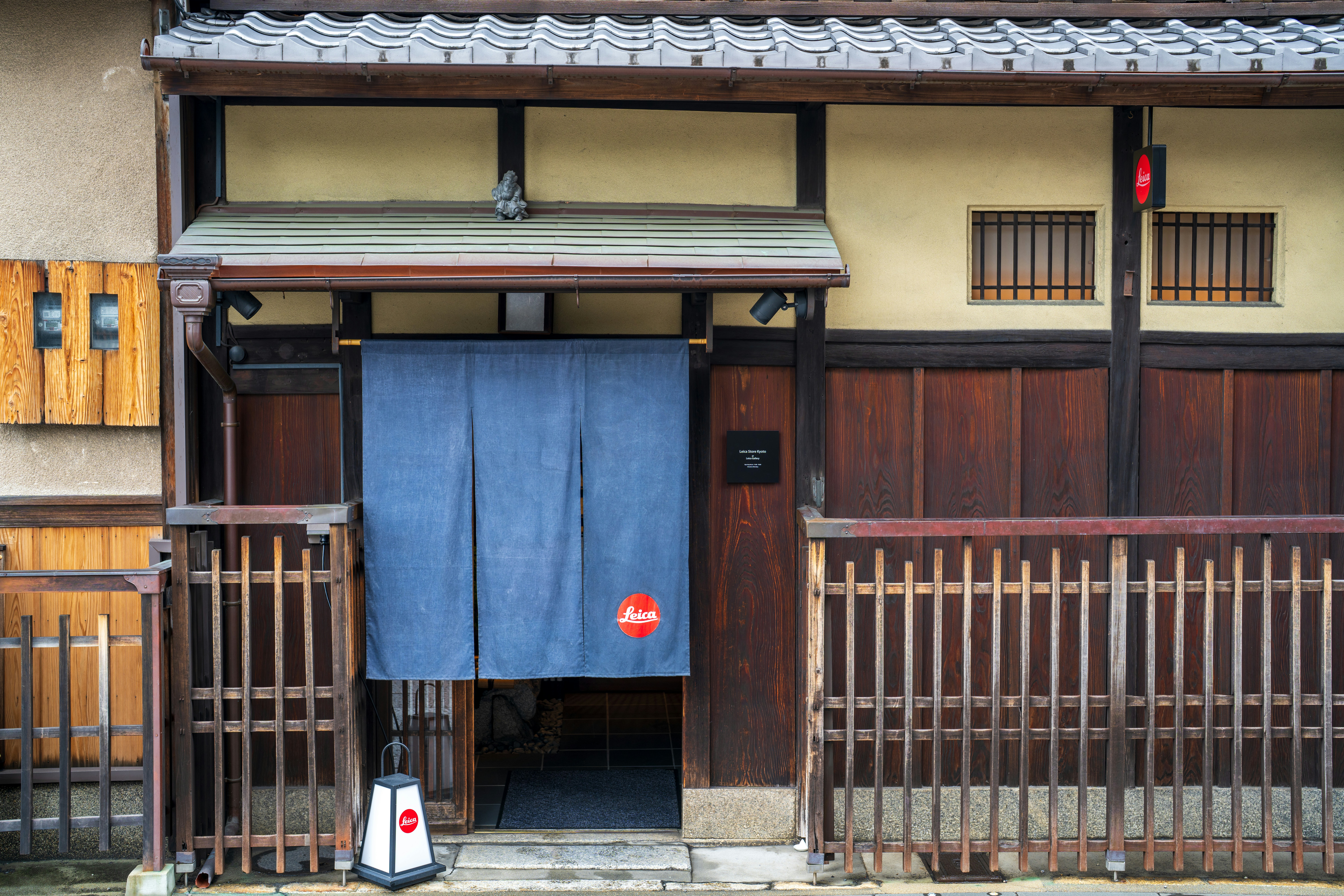 Blue Noren at a Traditional Japanese Facade