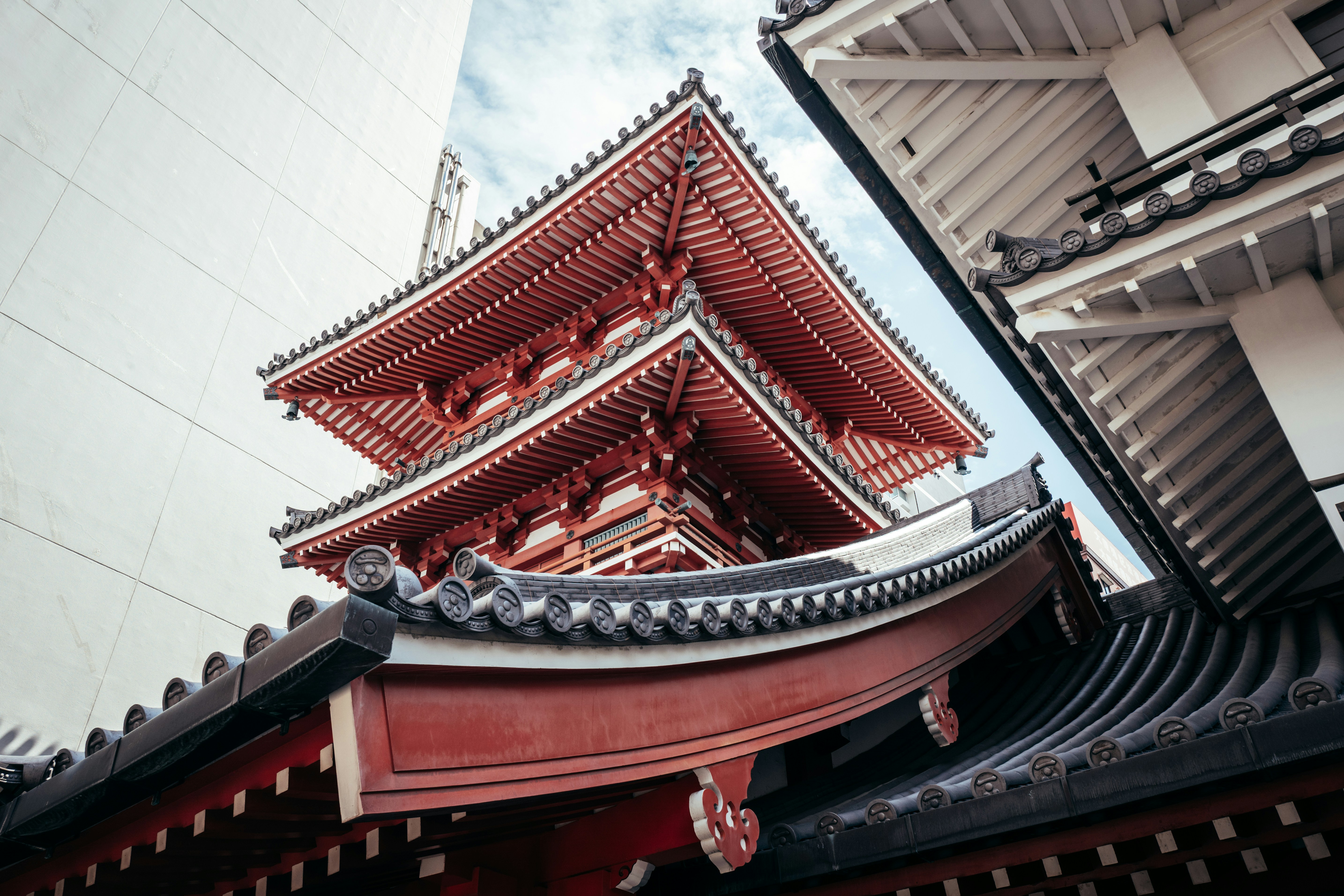 Rooftop Echoes: A Tale of Eaves and Pagoda Lines