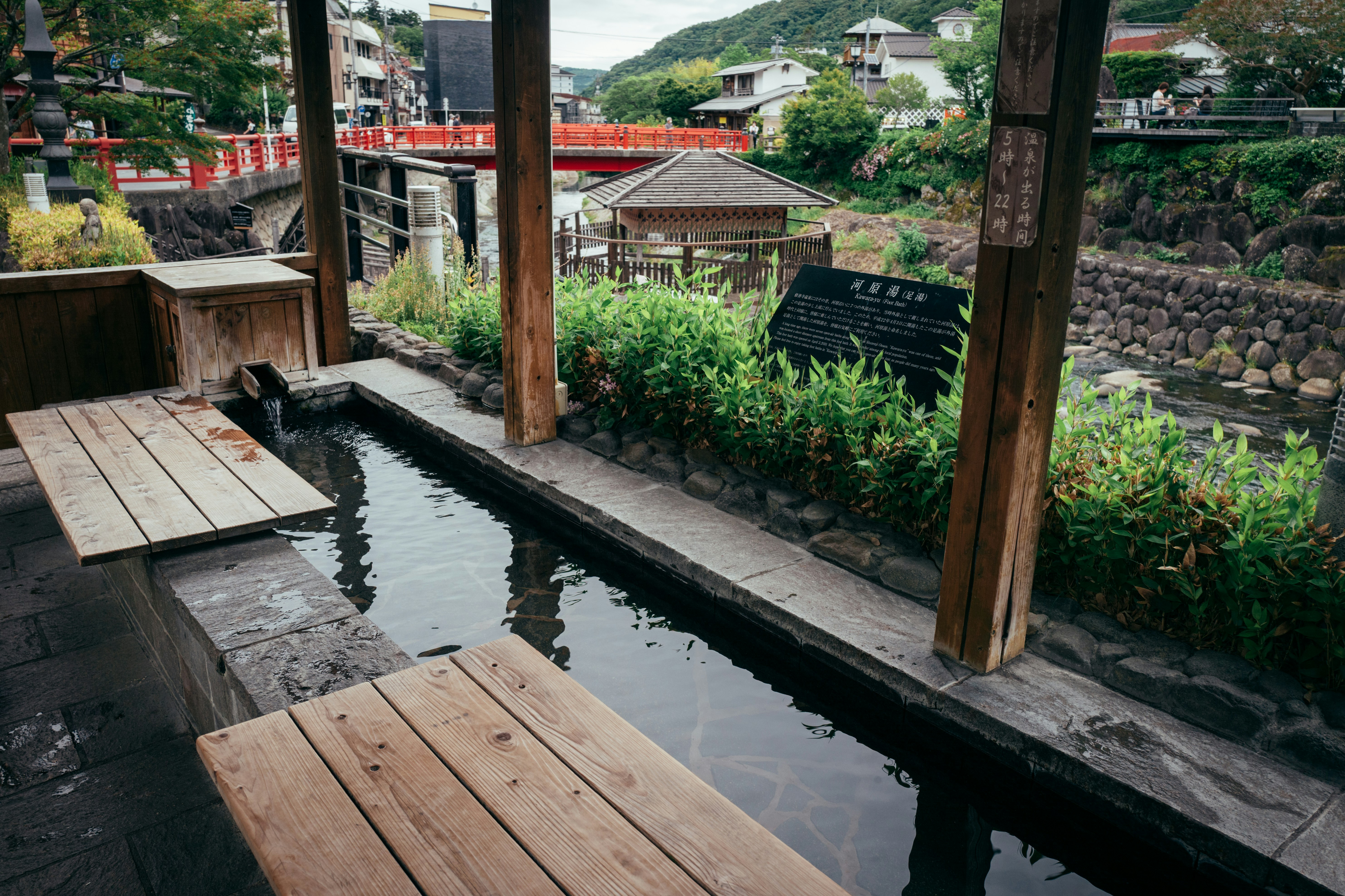 Wooden Waterside Pavilion Overlooking a Quiet River