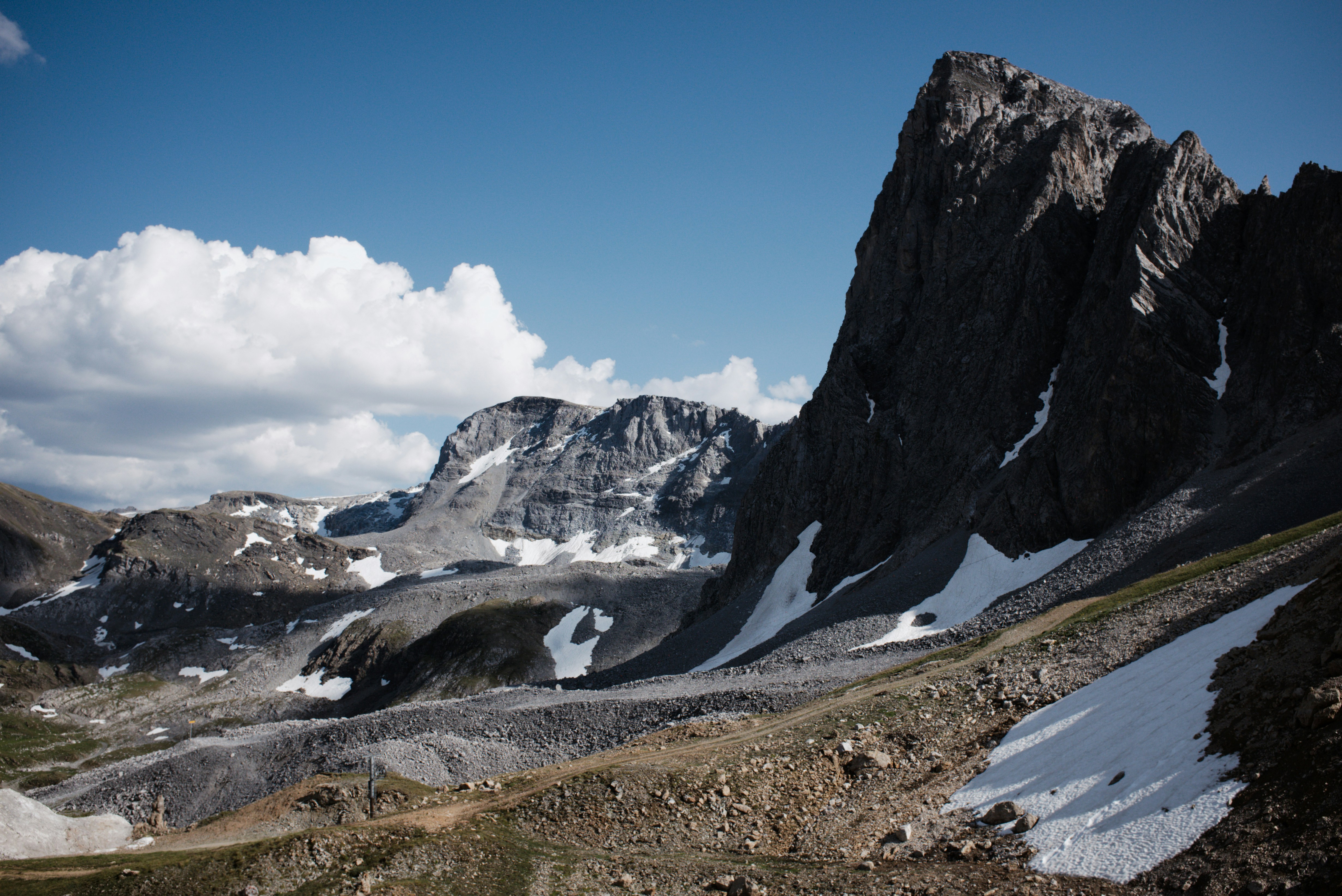 Cragged Peak Under a Wide Sky