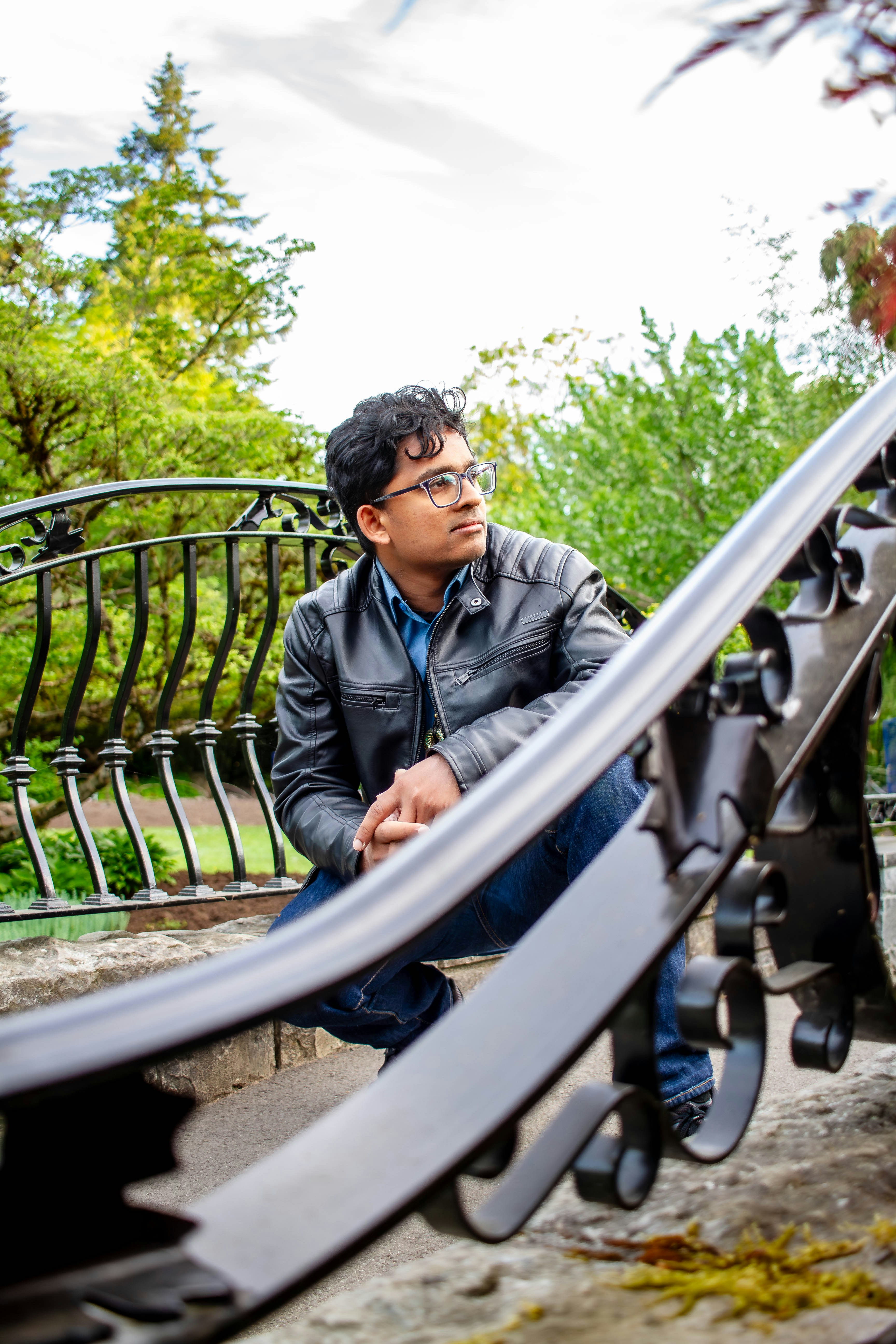 Portrait on the Bridge: A Quiet Moment of Focus