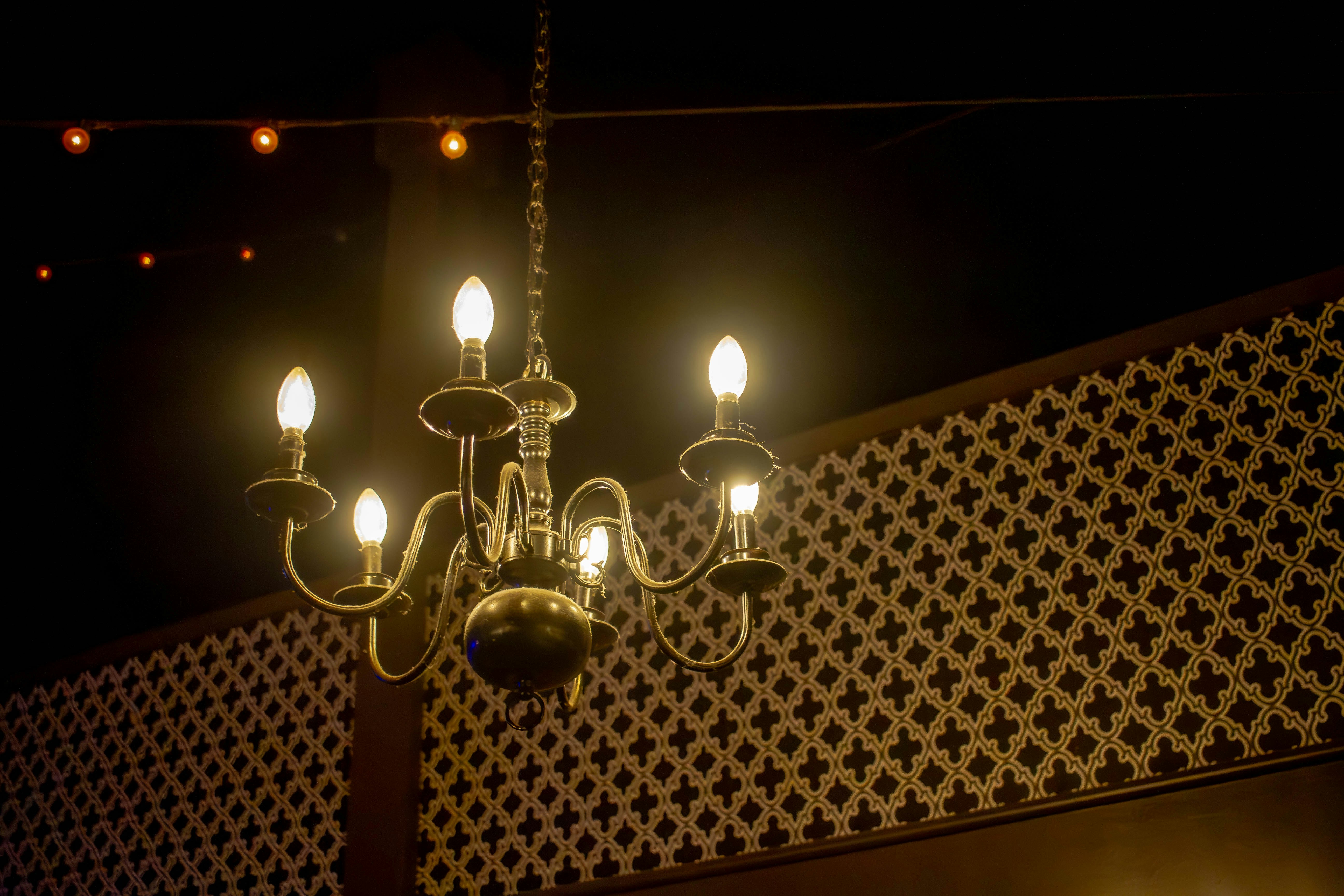 Warm Glow Above Intricate Lattice