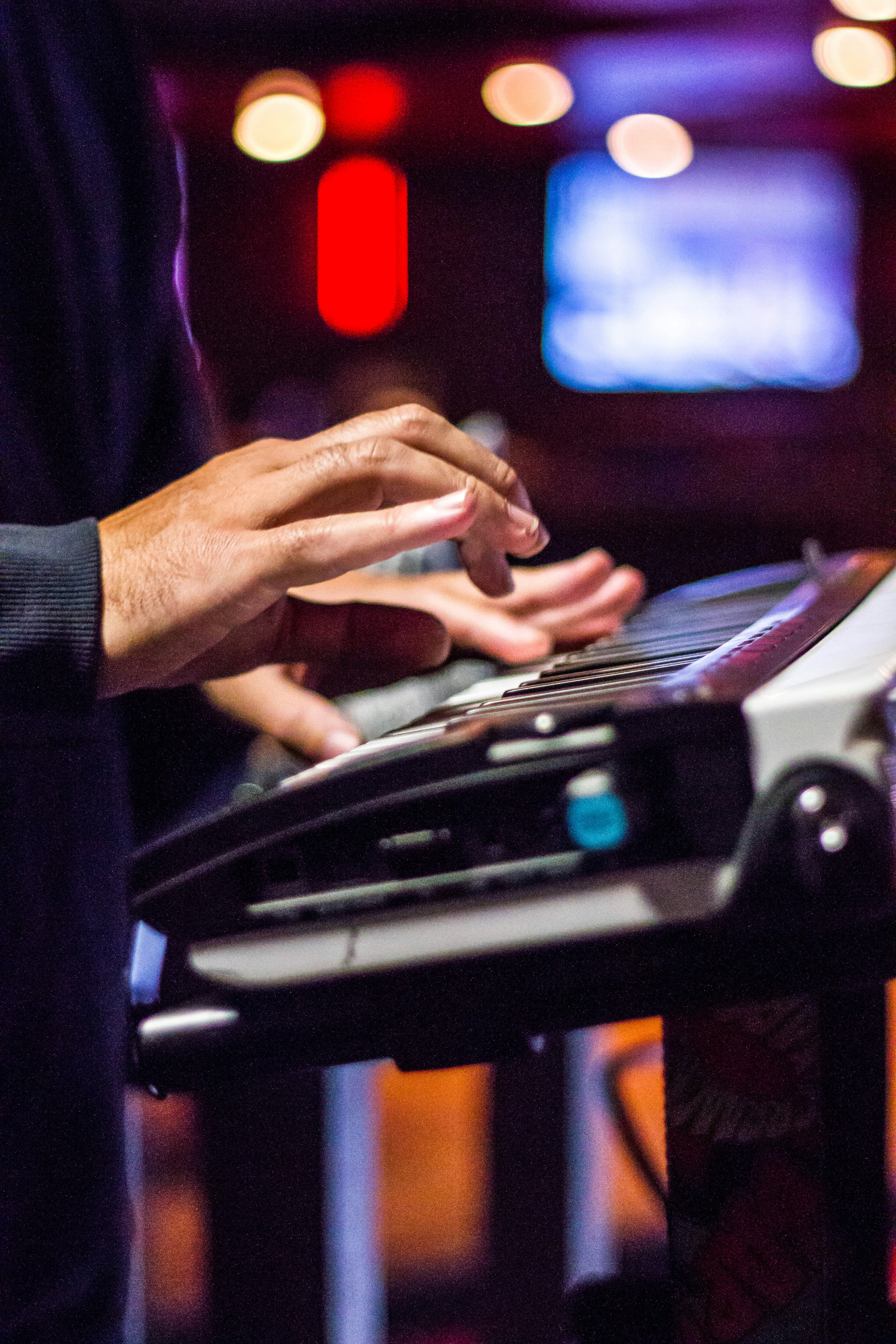 Typing in the Neon Night: Hands at the Keyboard