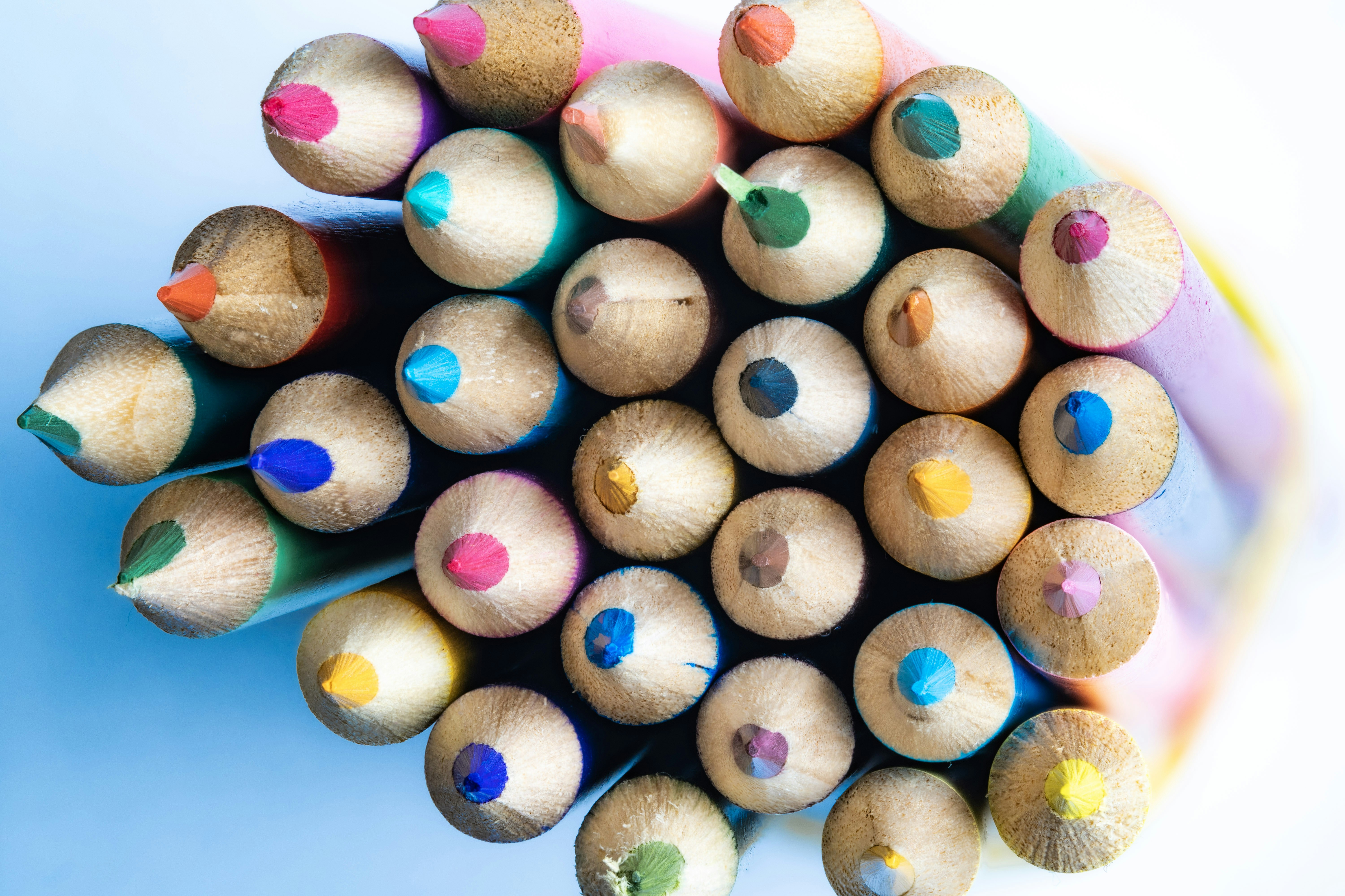 Vibrant Crown of Colored Pencils