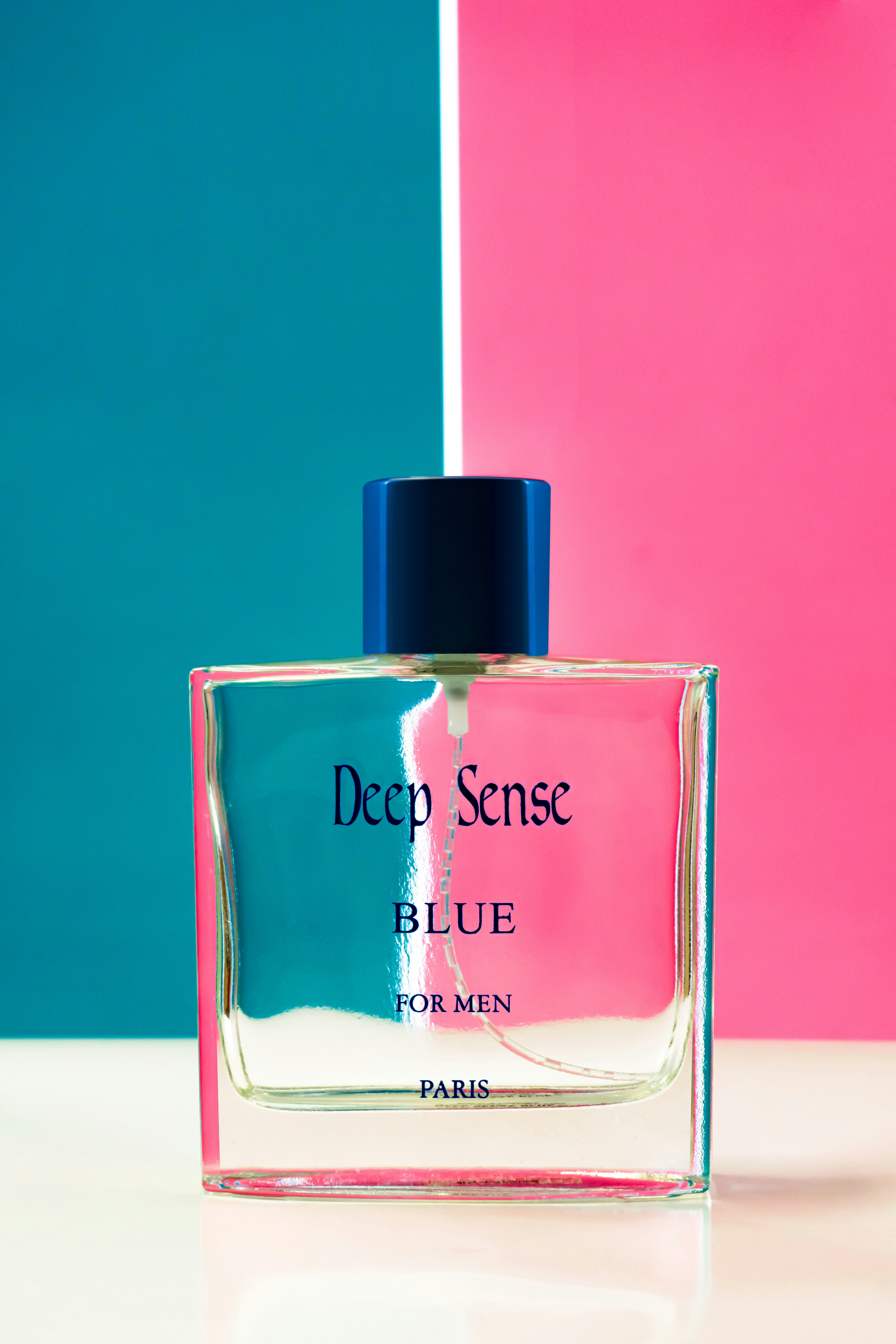 Deep Sense Blue: Perfume Amid Neon Split