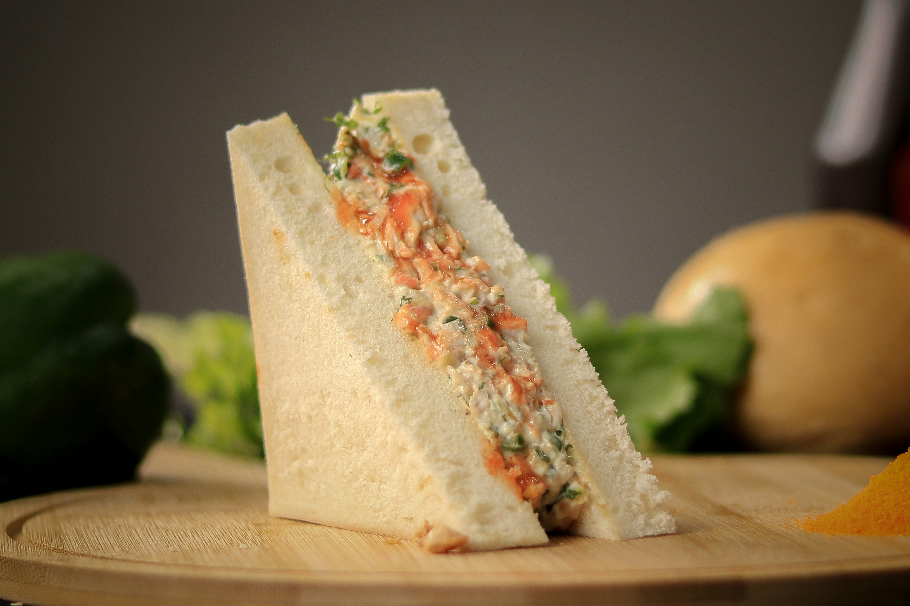 Cross‑Section Crust: A Creamy Tuna Tartine in Focus