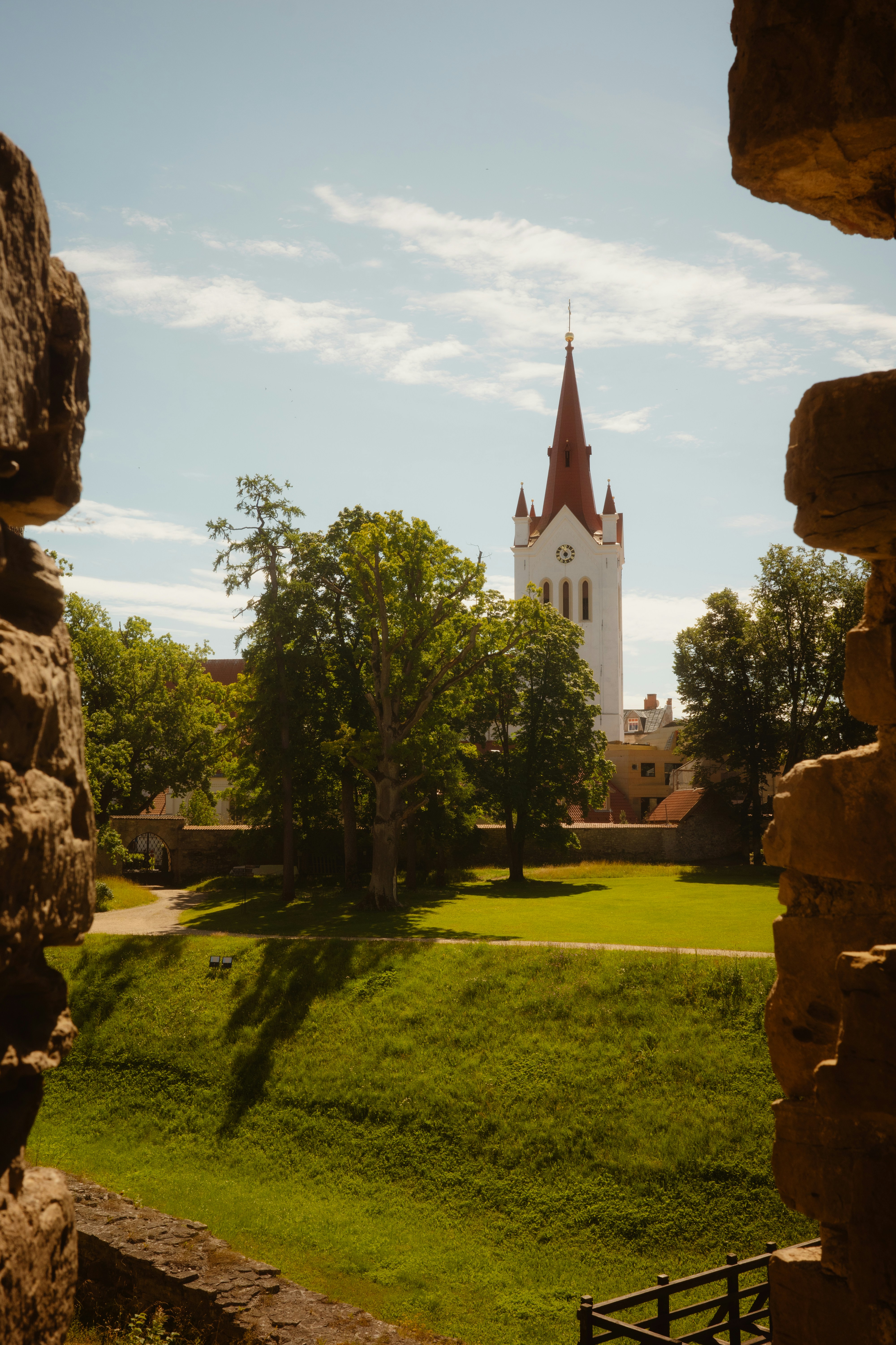 Circular Glory: A Tower Framed by Ancient Walls