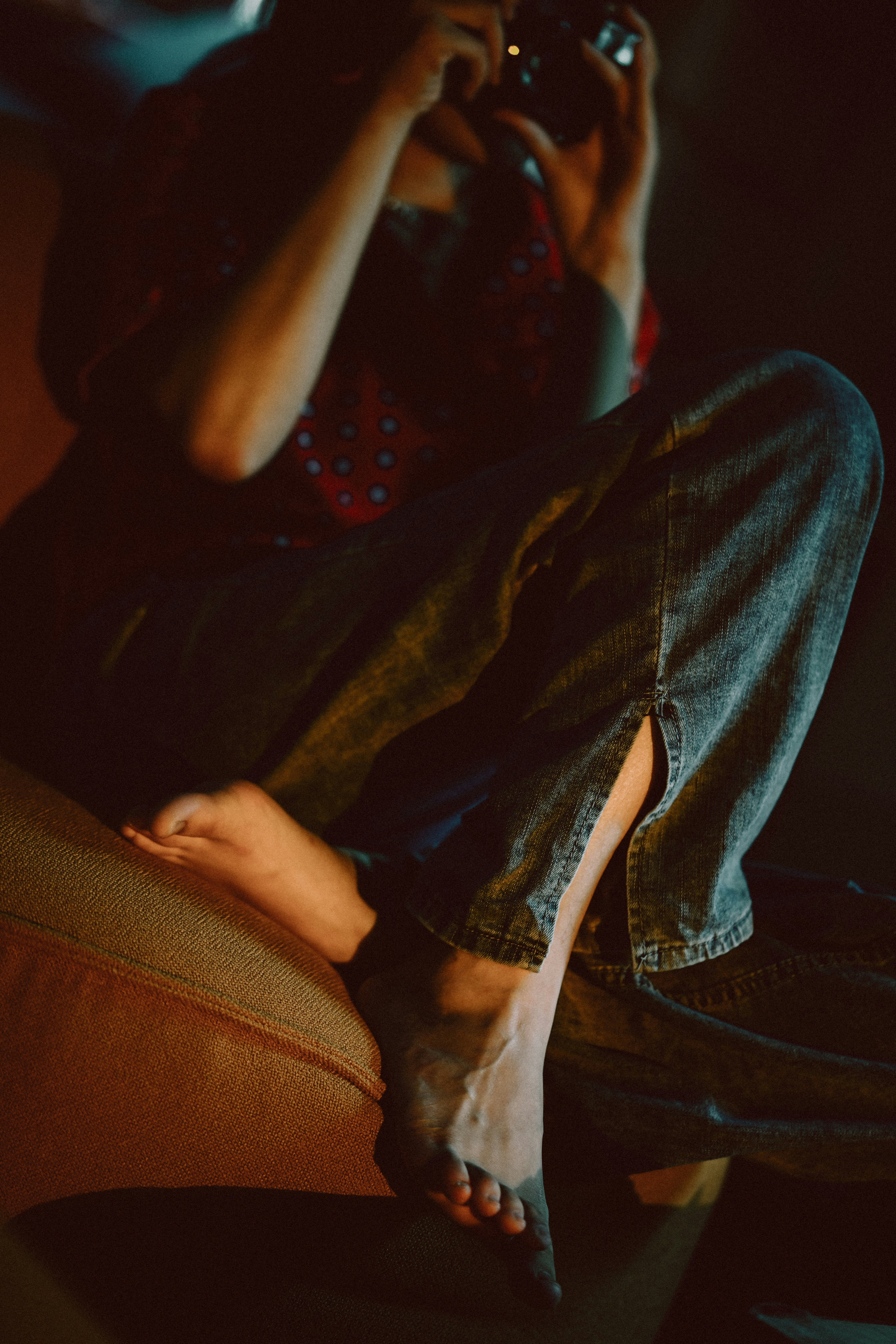 Low-Light Portrait: A Quiet Moment with a Camera