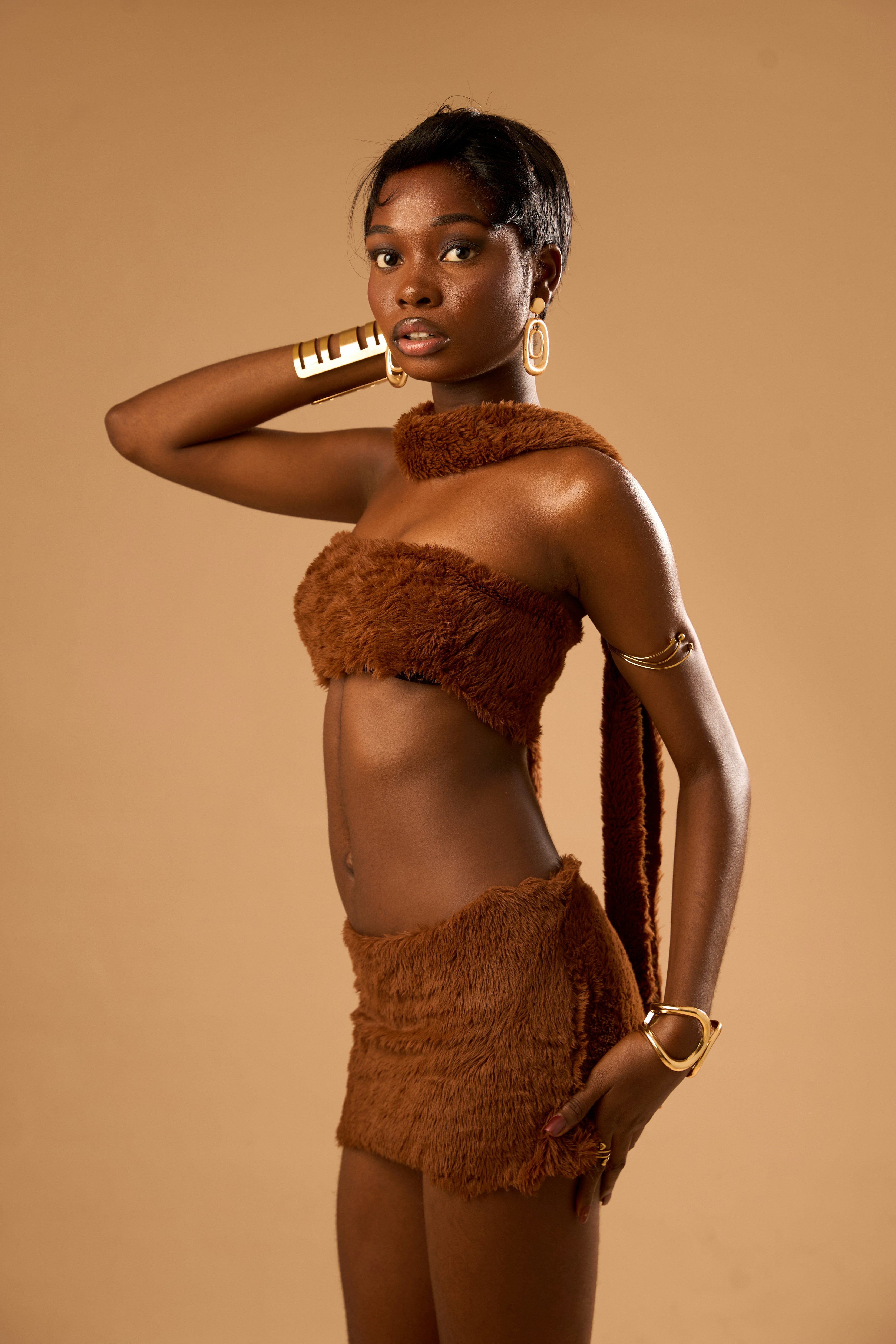 Amber Velvet: A Portrait of Confidence in Warm Tones