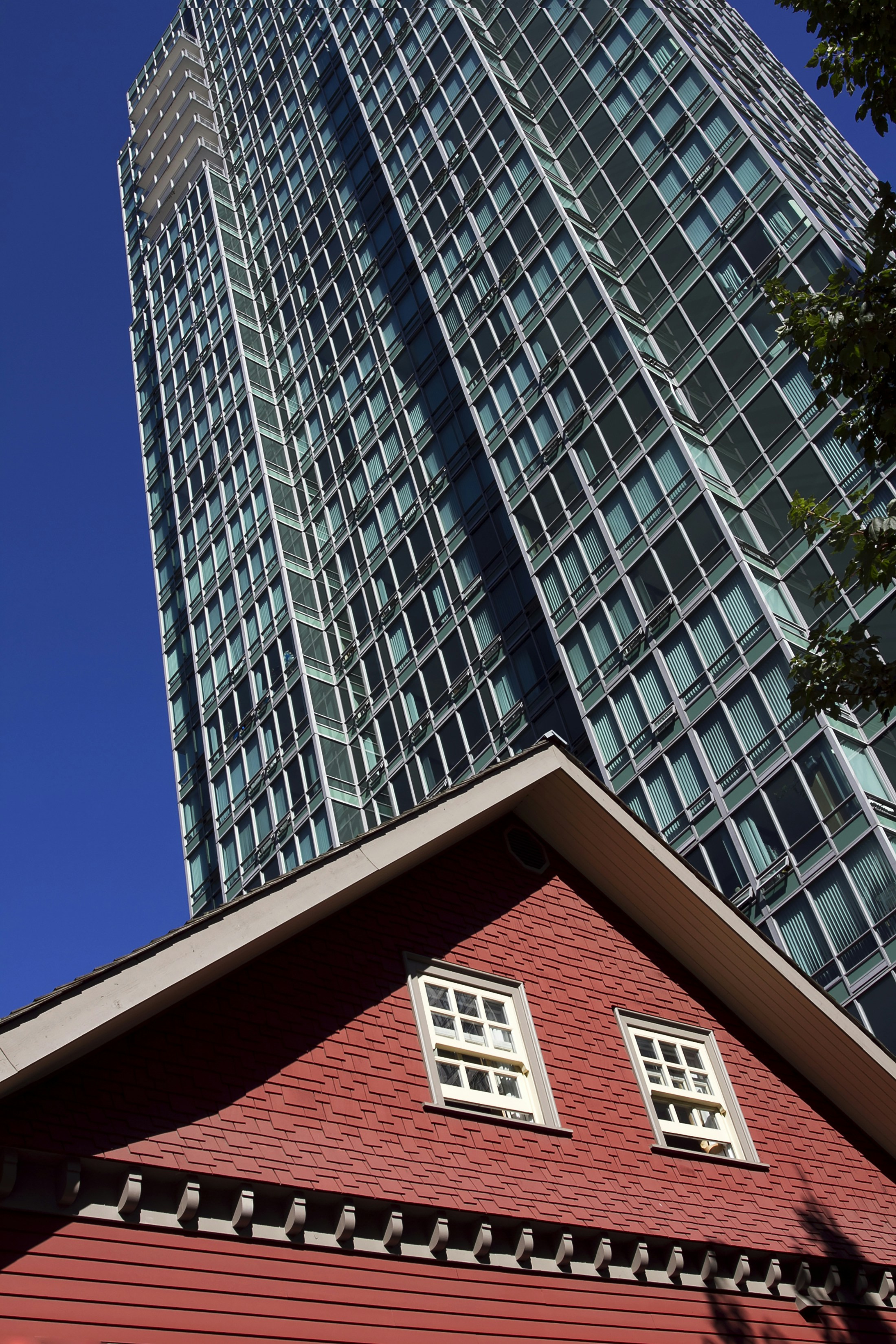 Brick Meets Sky: A Urban Clash of Textures