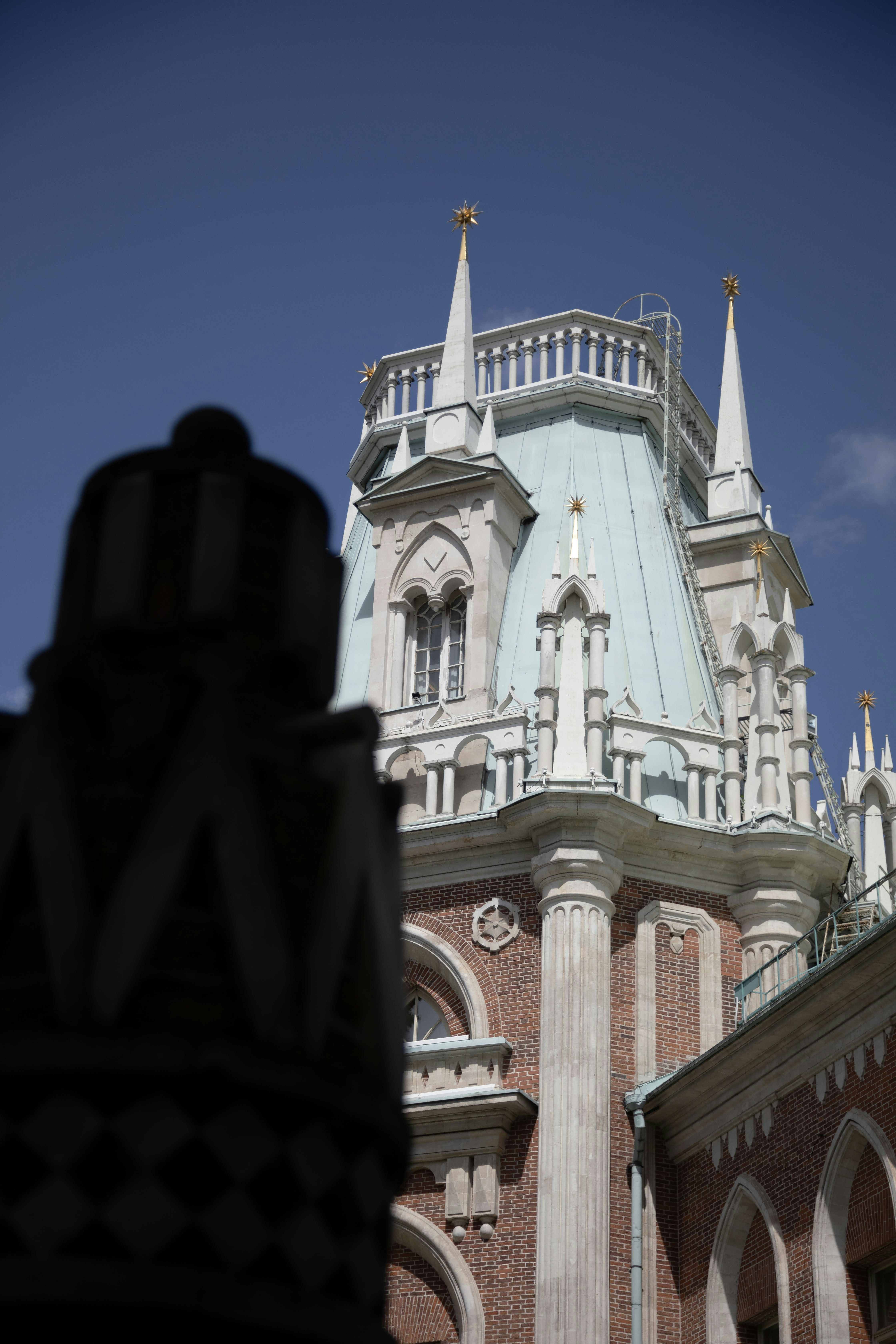 Viennese Rooftops: Gothic Spires Against a Clear Sky