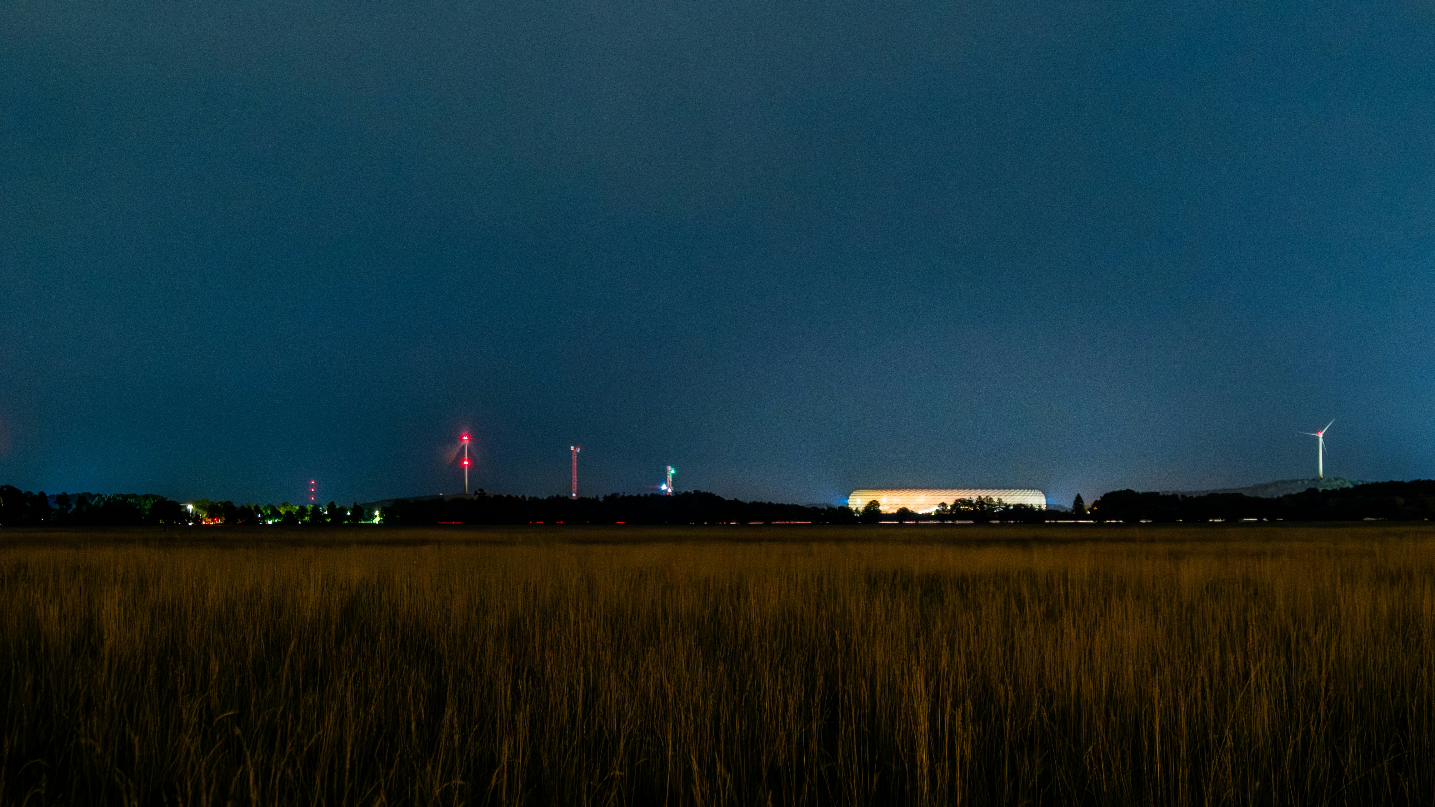 Midnight Prairie: Quiet Horizon Under Wind Turbines