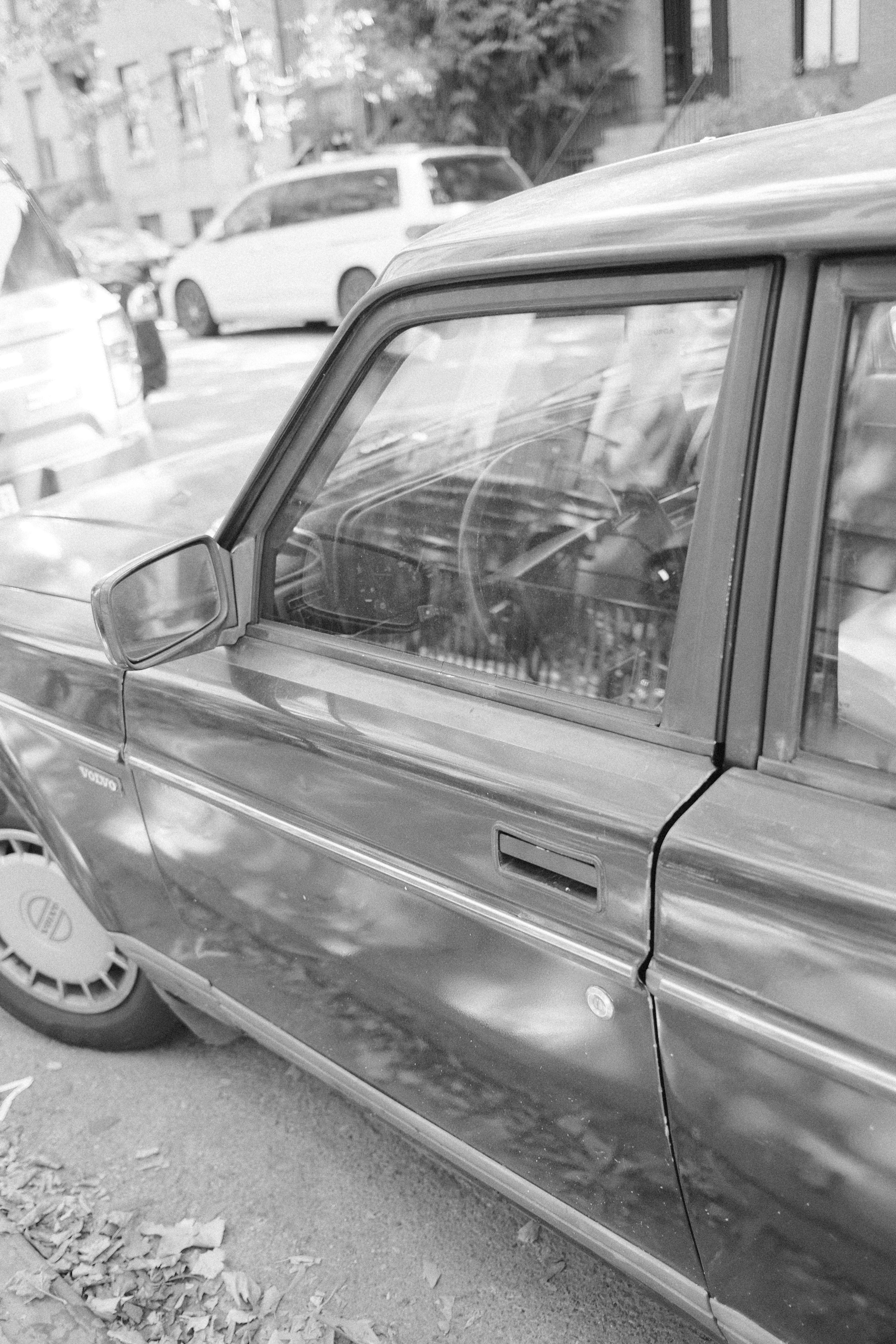 Old Convertible on a Quiet City Street