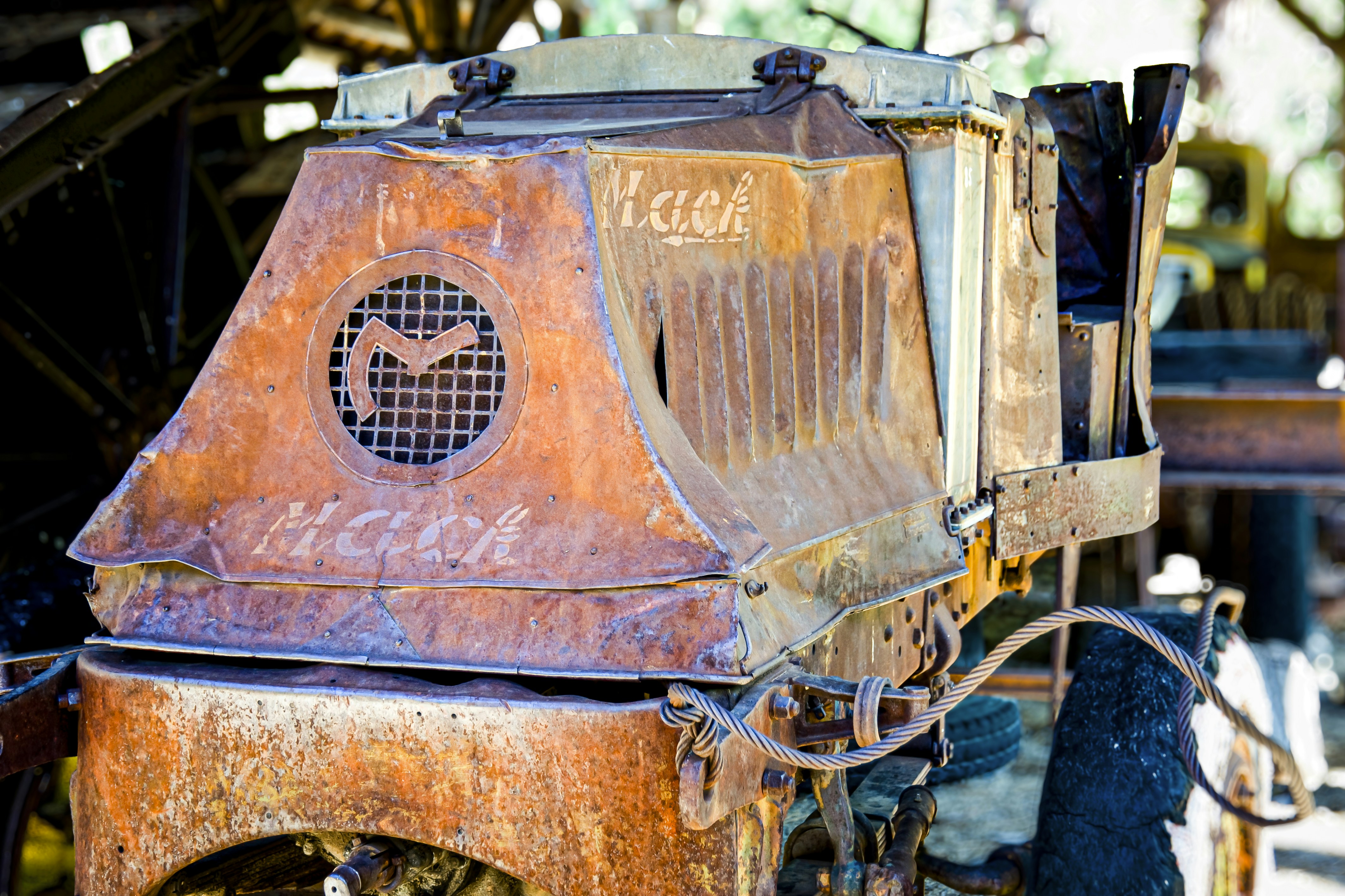 Rust and Rigging: A Weathered Machinery Portrait