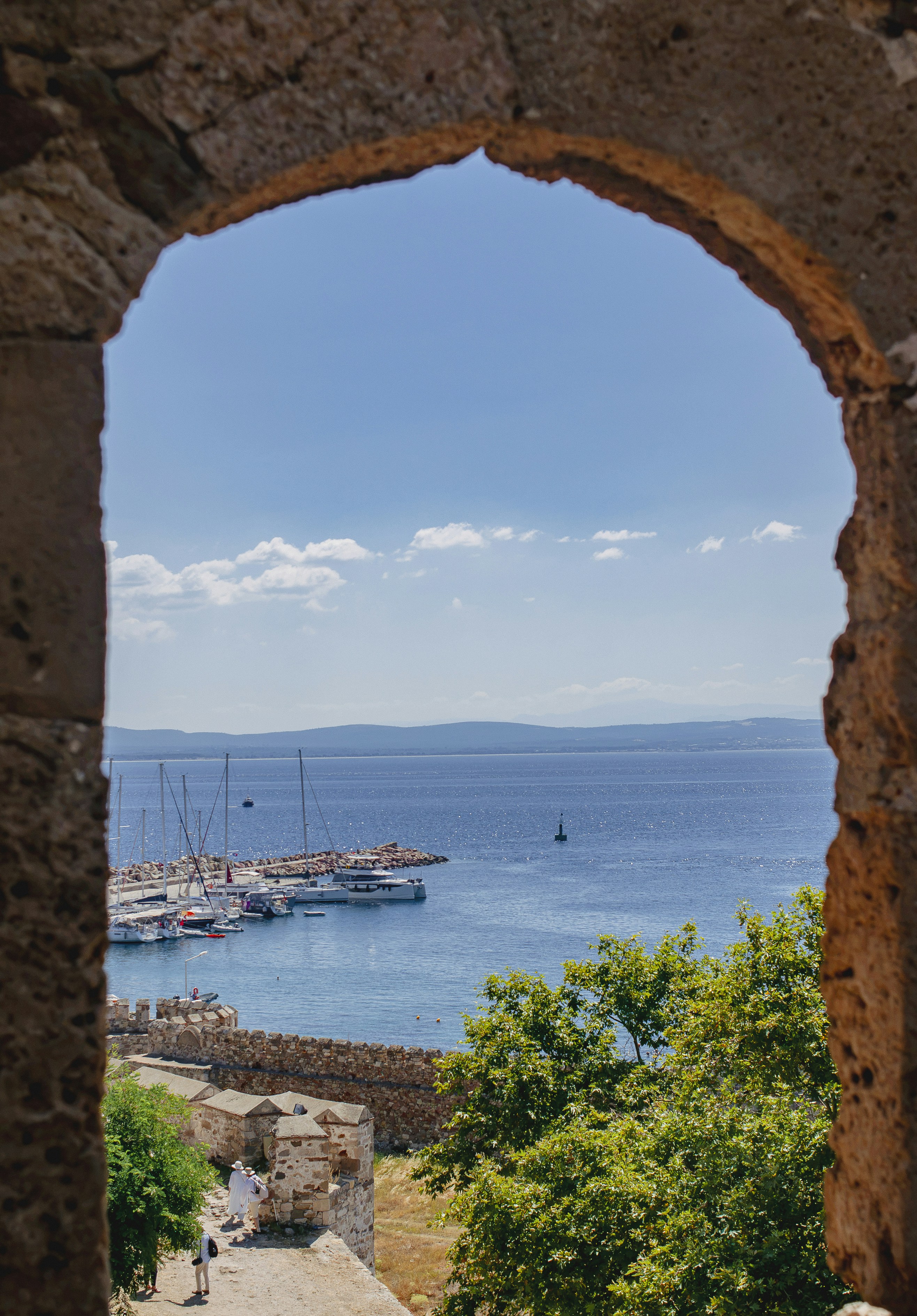 Sea View Through an Ancient Archway