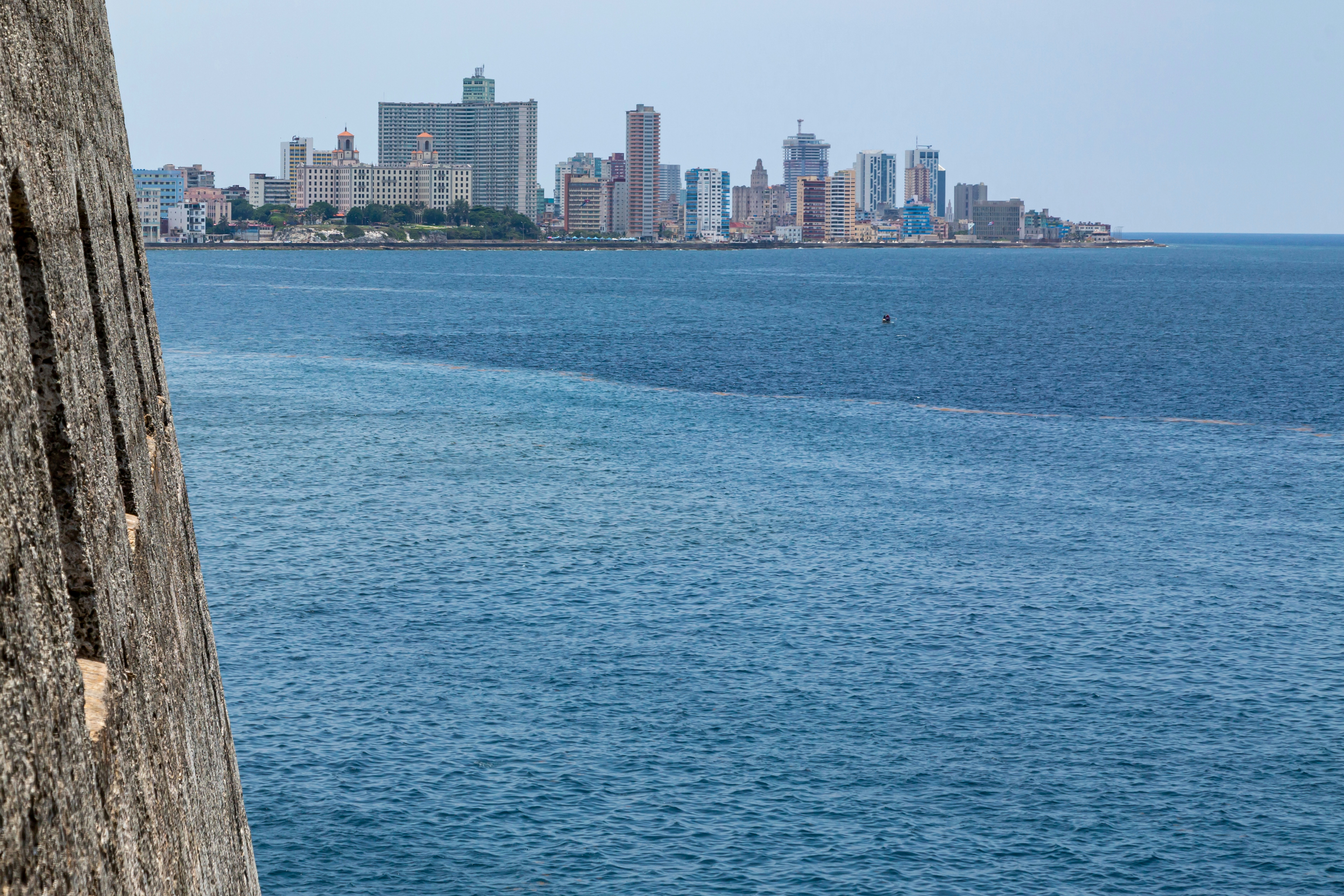 Harbor Skyline Beyond a Sea-Wront Corner