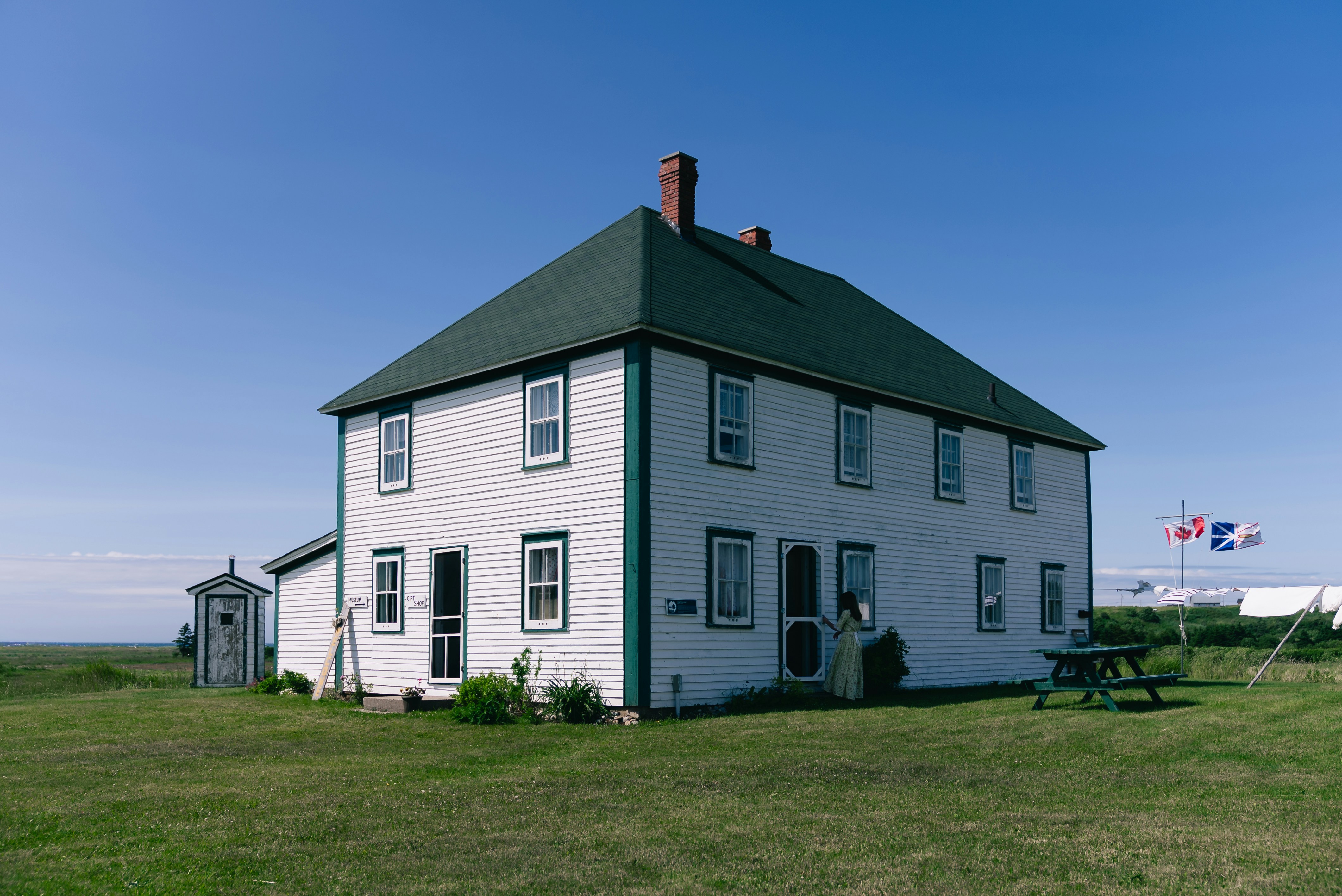 Midwestern House at Dusk on a Quiet Coastal Plain