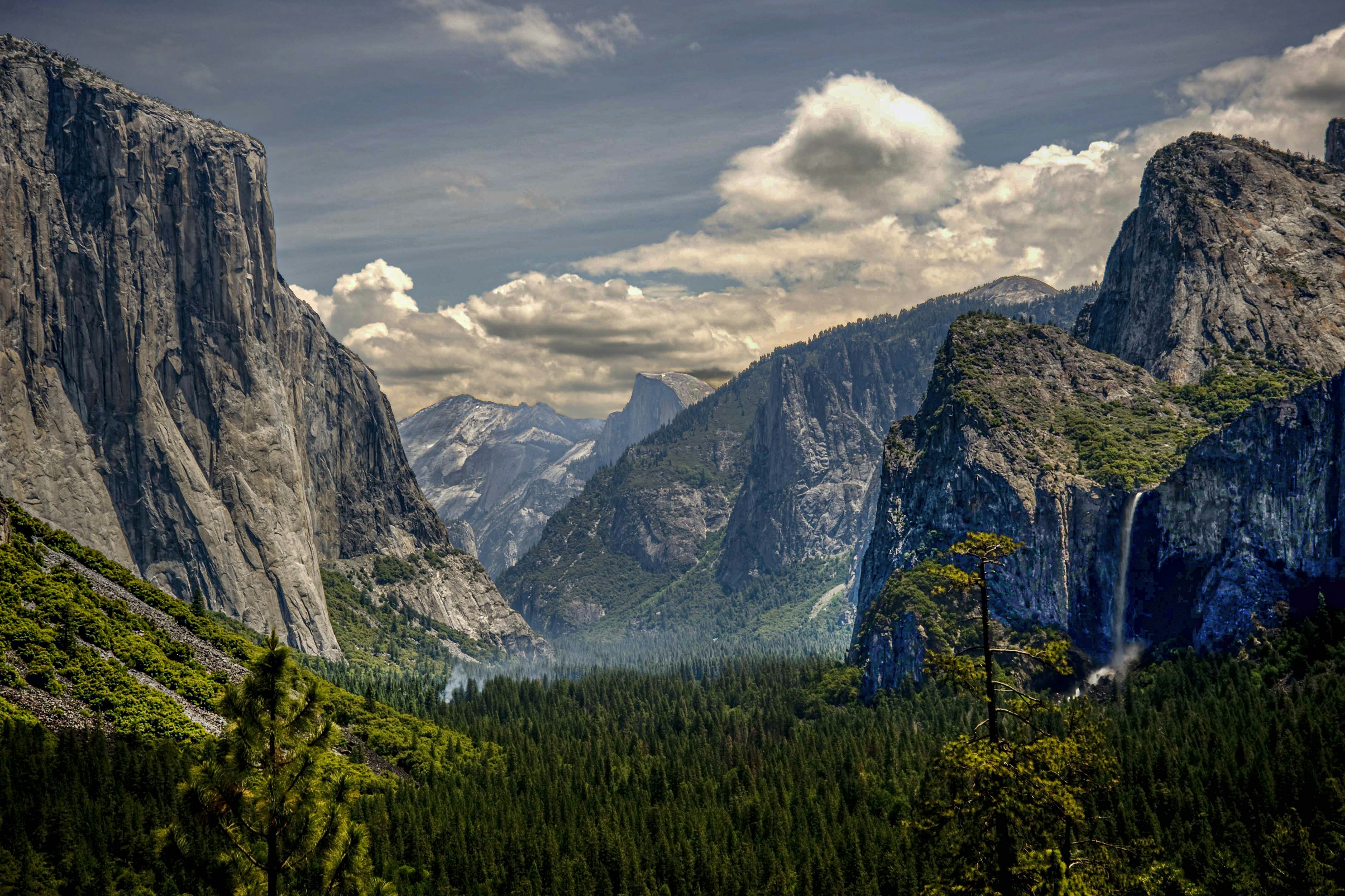 Valley Cathedral: Sunlit Gorge Between Towers of Granite
