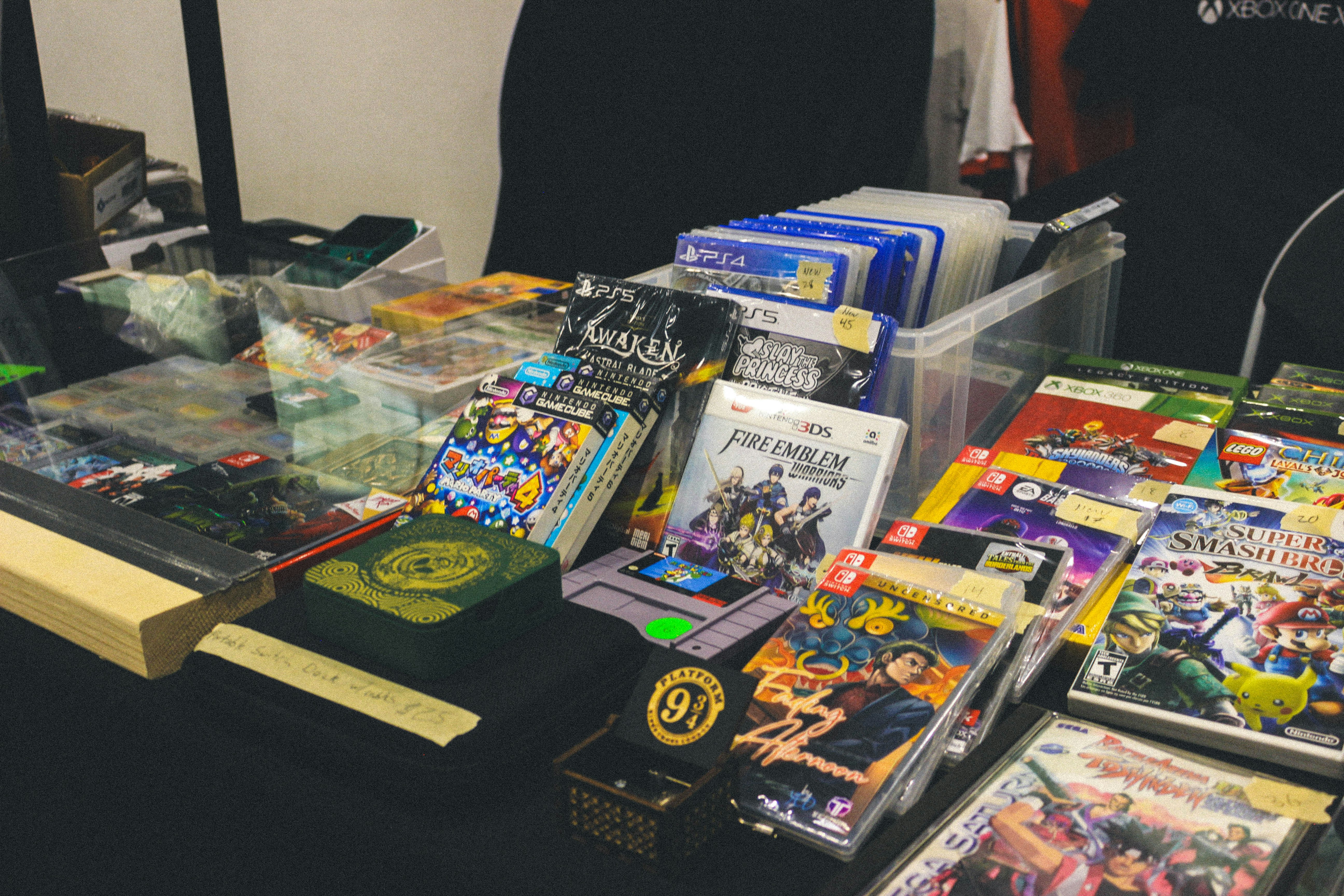 Retro Game stall with a colorful array of PC and console titles