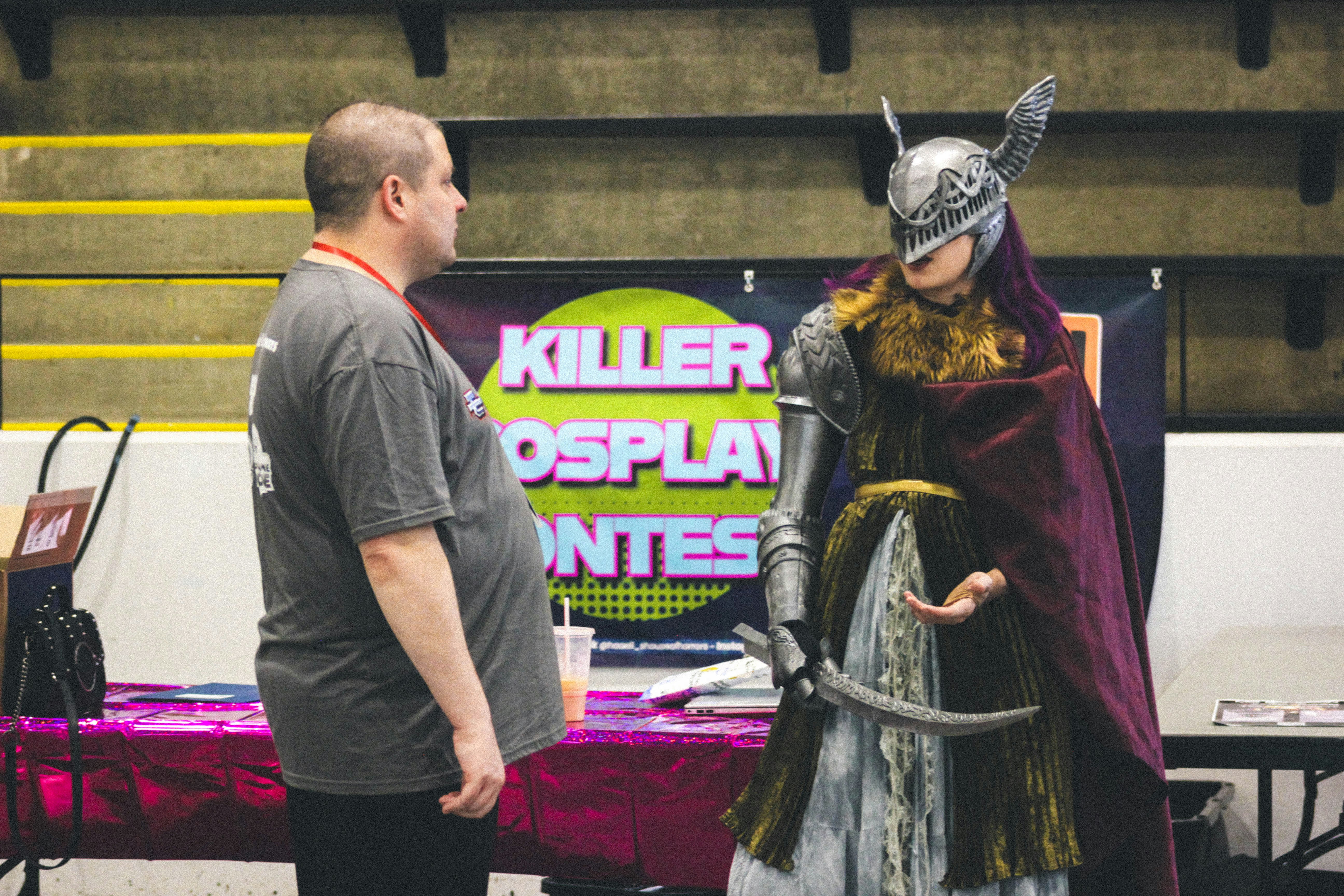 Armor and Adversary: A Dragon-Crowned Cosplay Confrontation