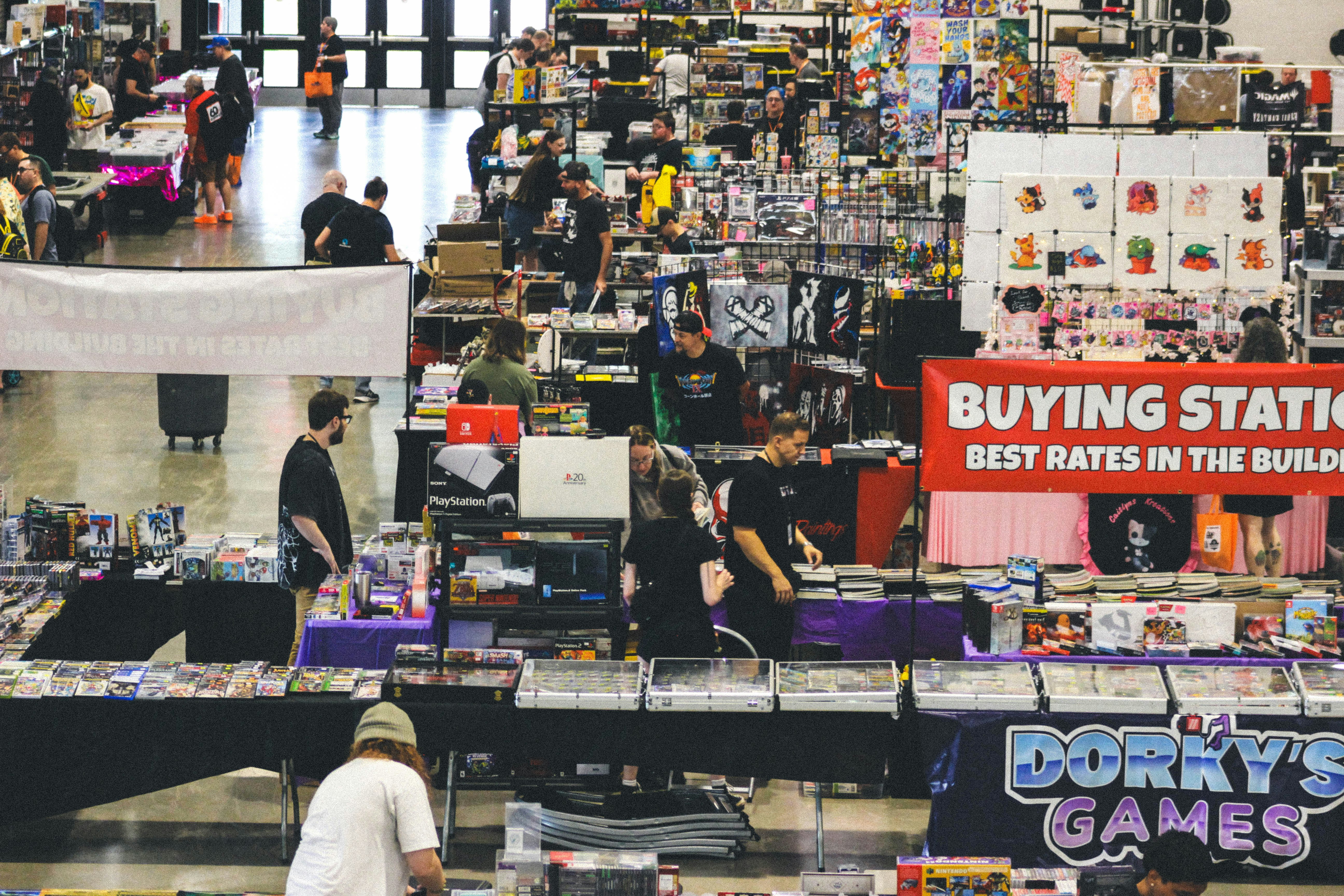 Bustling Aisles of a Gaming Convention