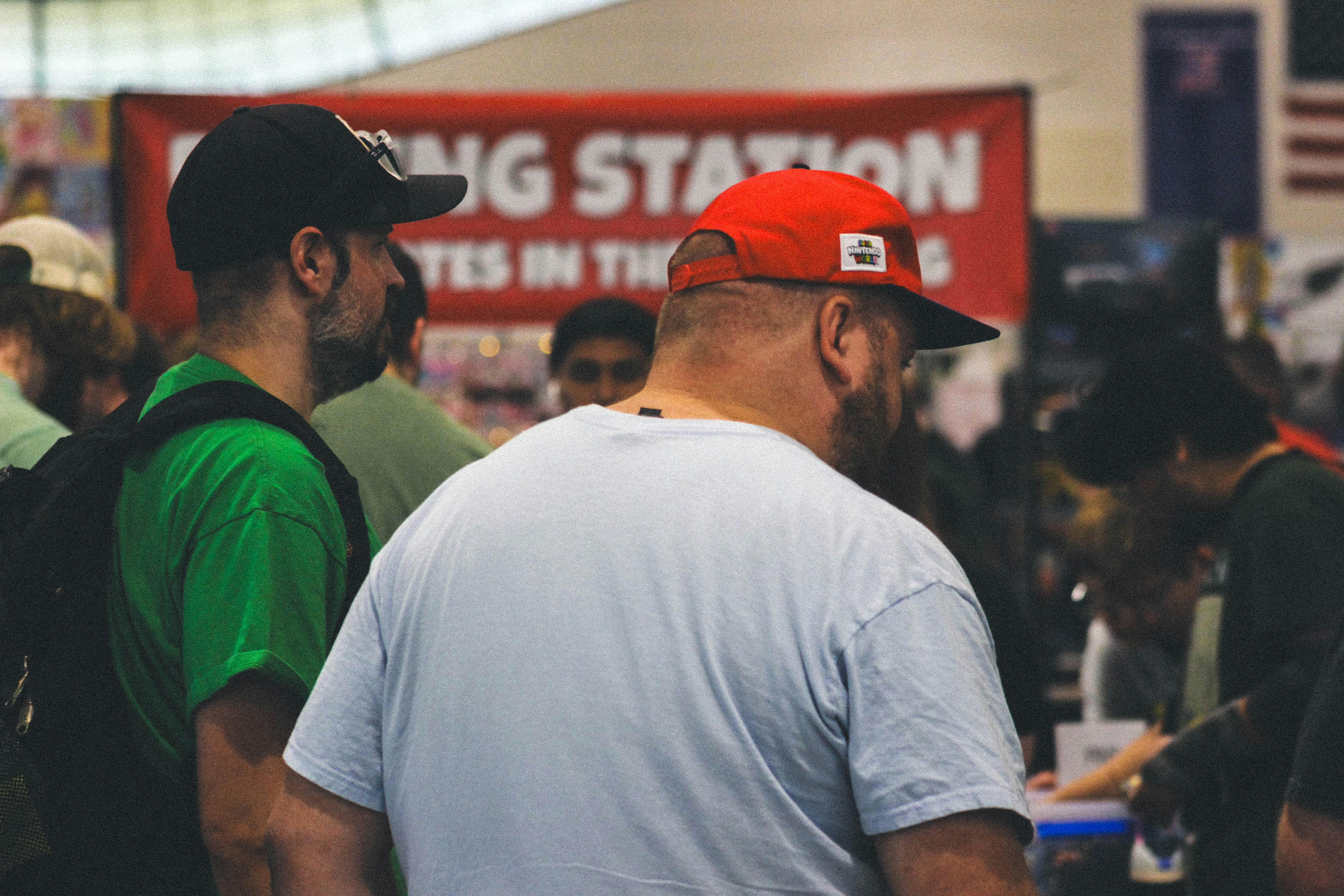 Crowd Convergence at an Outdoor Event Booth