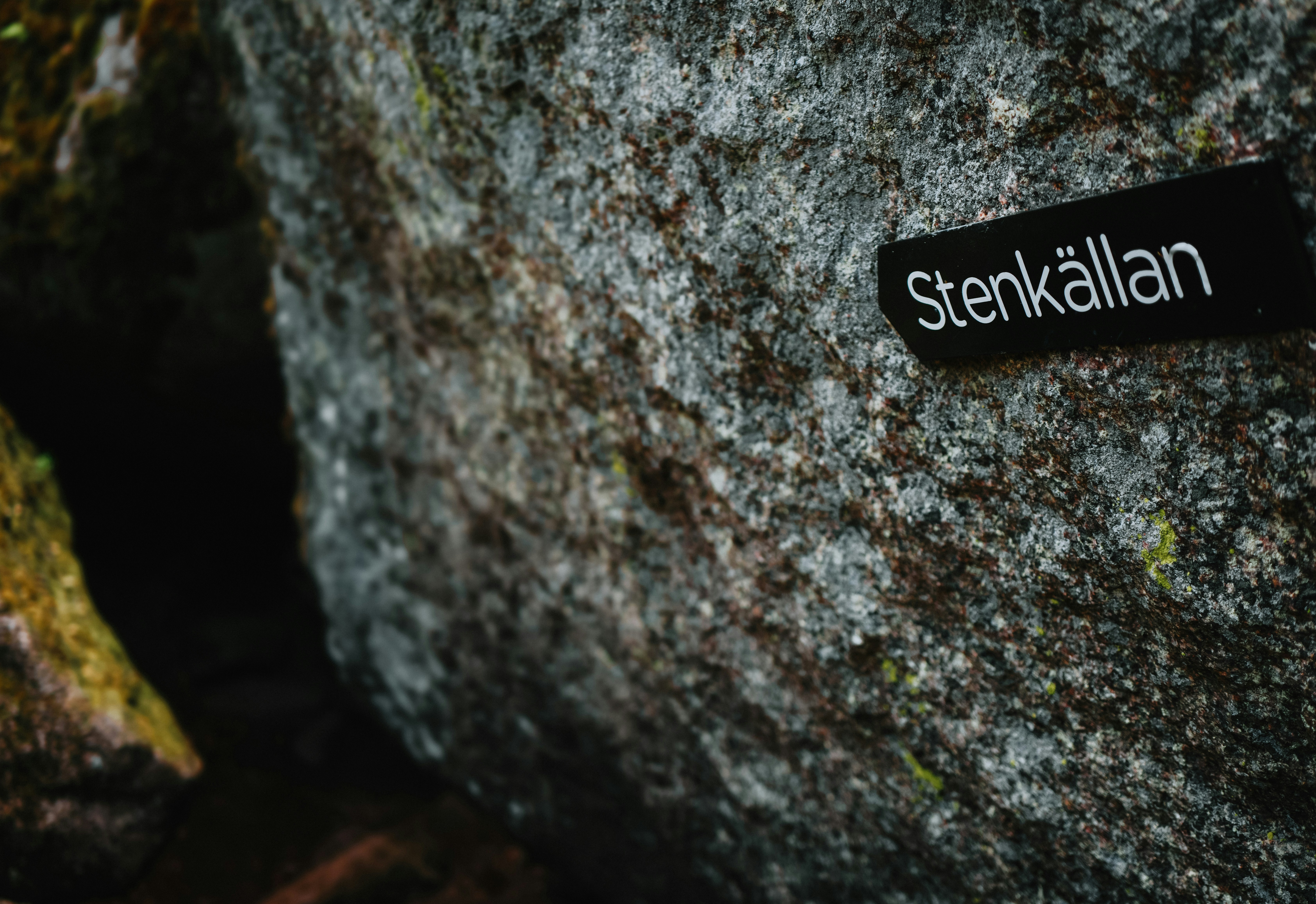 Stenkällan Inscription on Weathered Rock