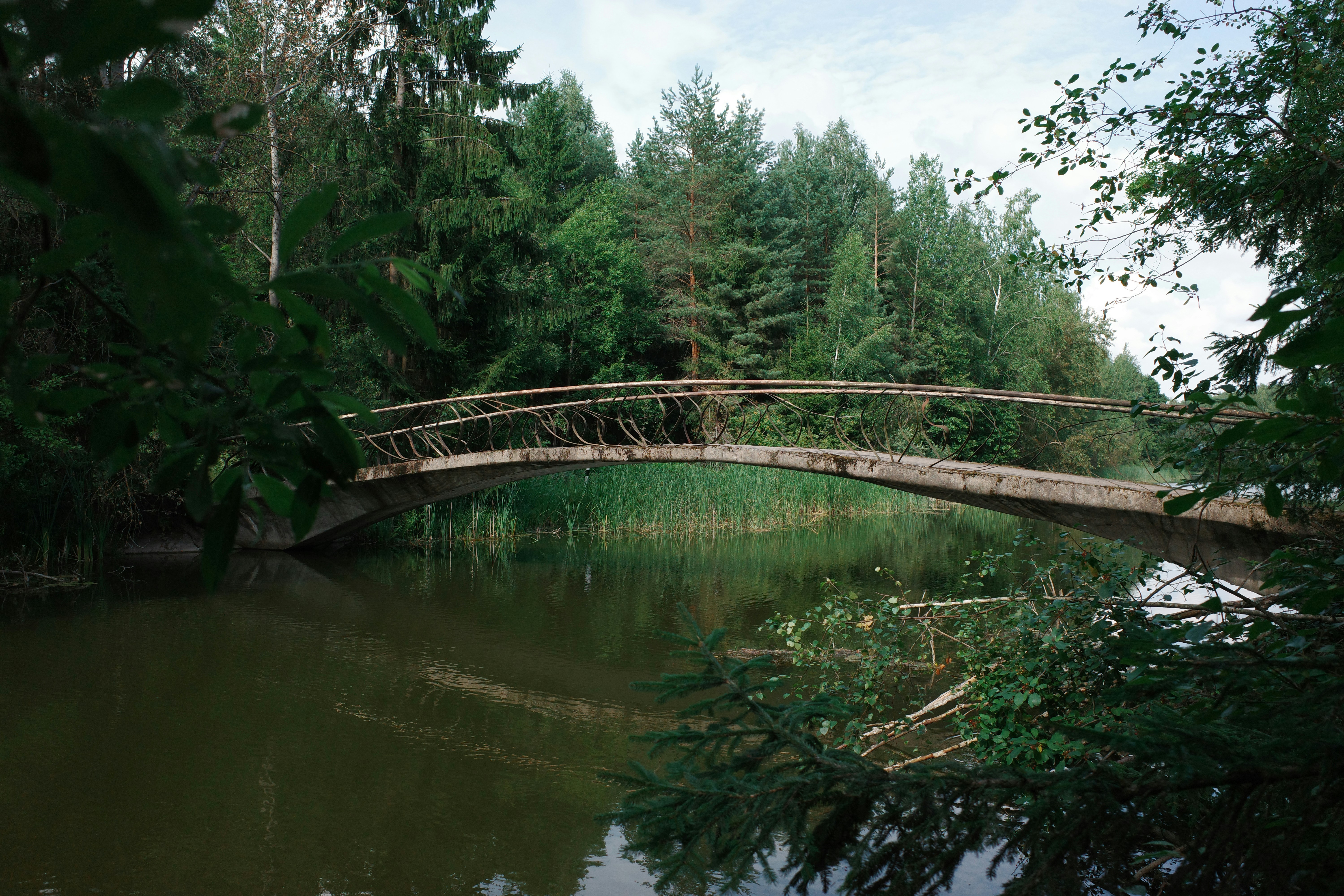 Wooden Arc Over Quiet Water
